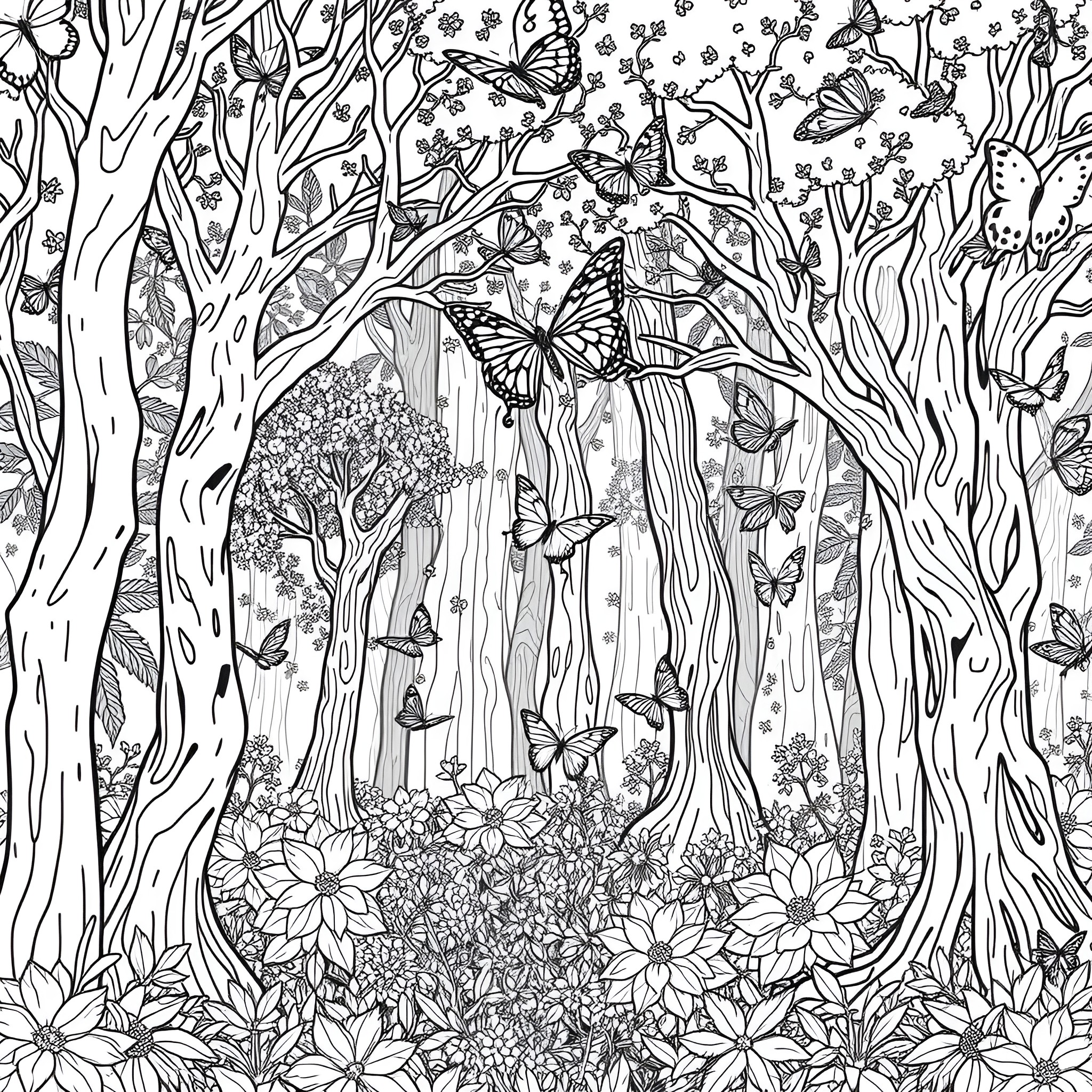 Best Forest Coloring Pages (Free Printable PDF)