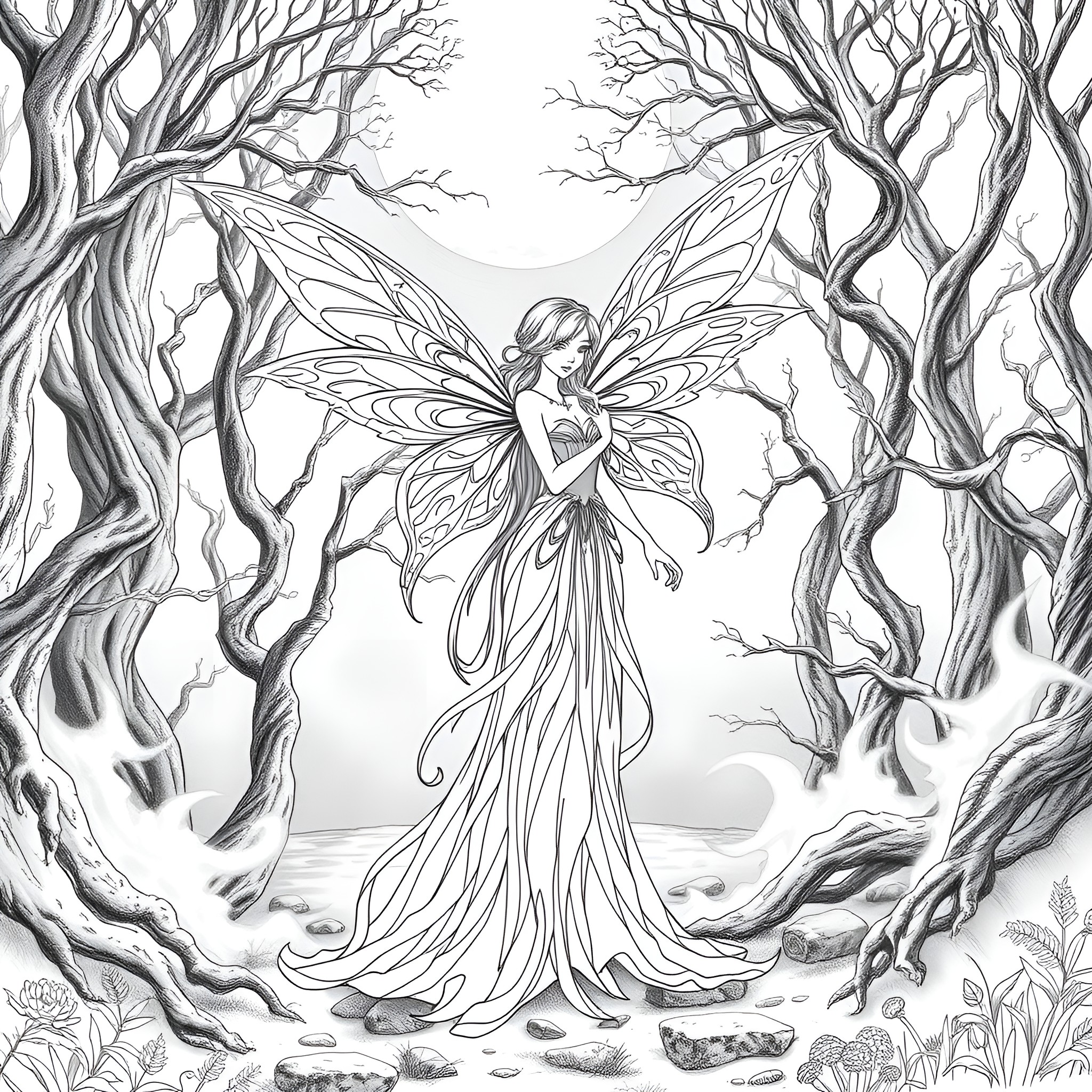 Best Gothic Fairy Coloring Pages (Free Printable PDF)