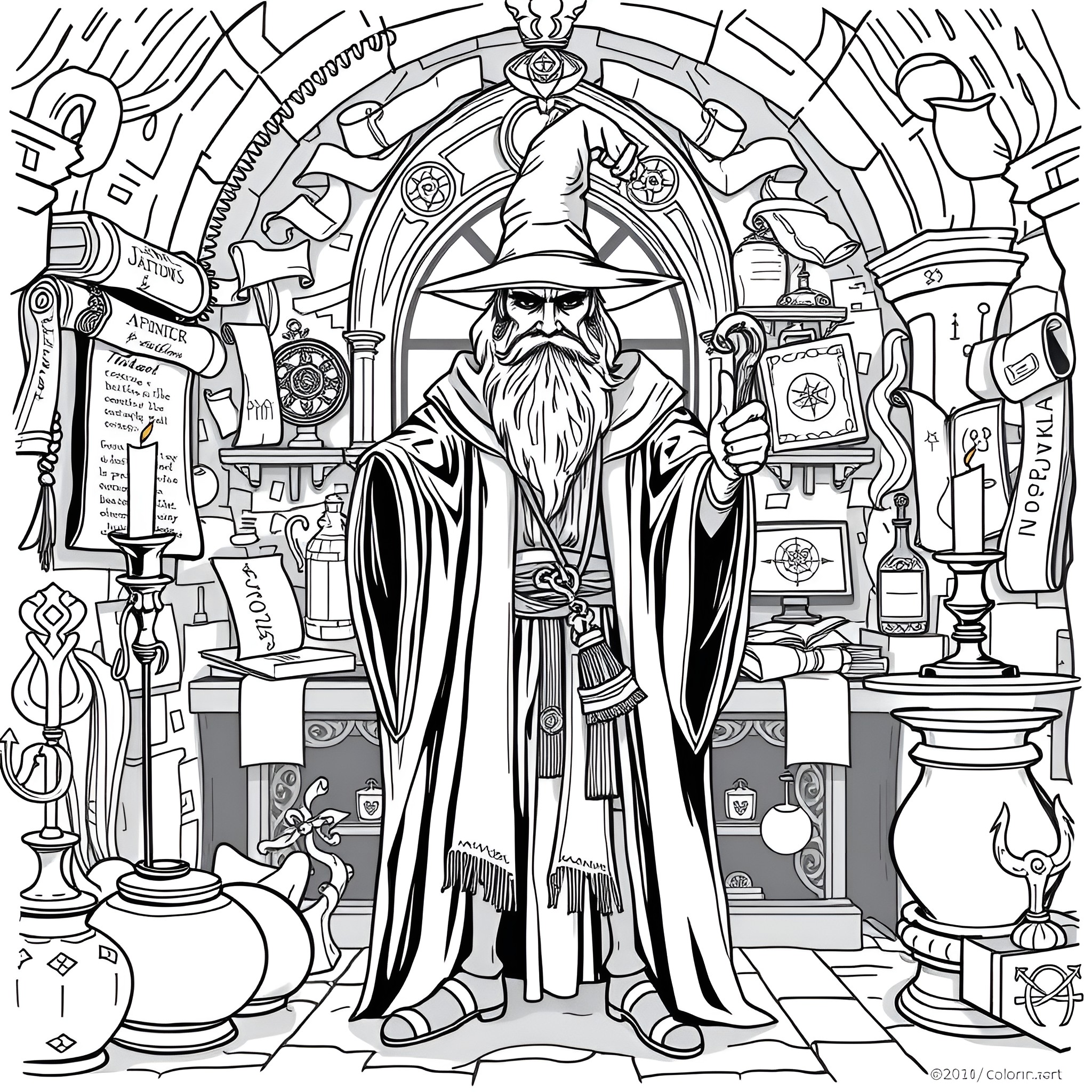 9 Best Wizard Coloring Pages (Free Printable PDFs)