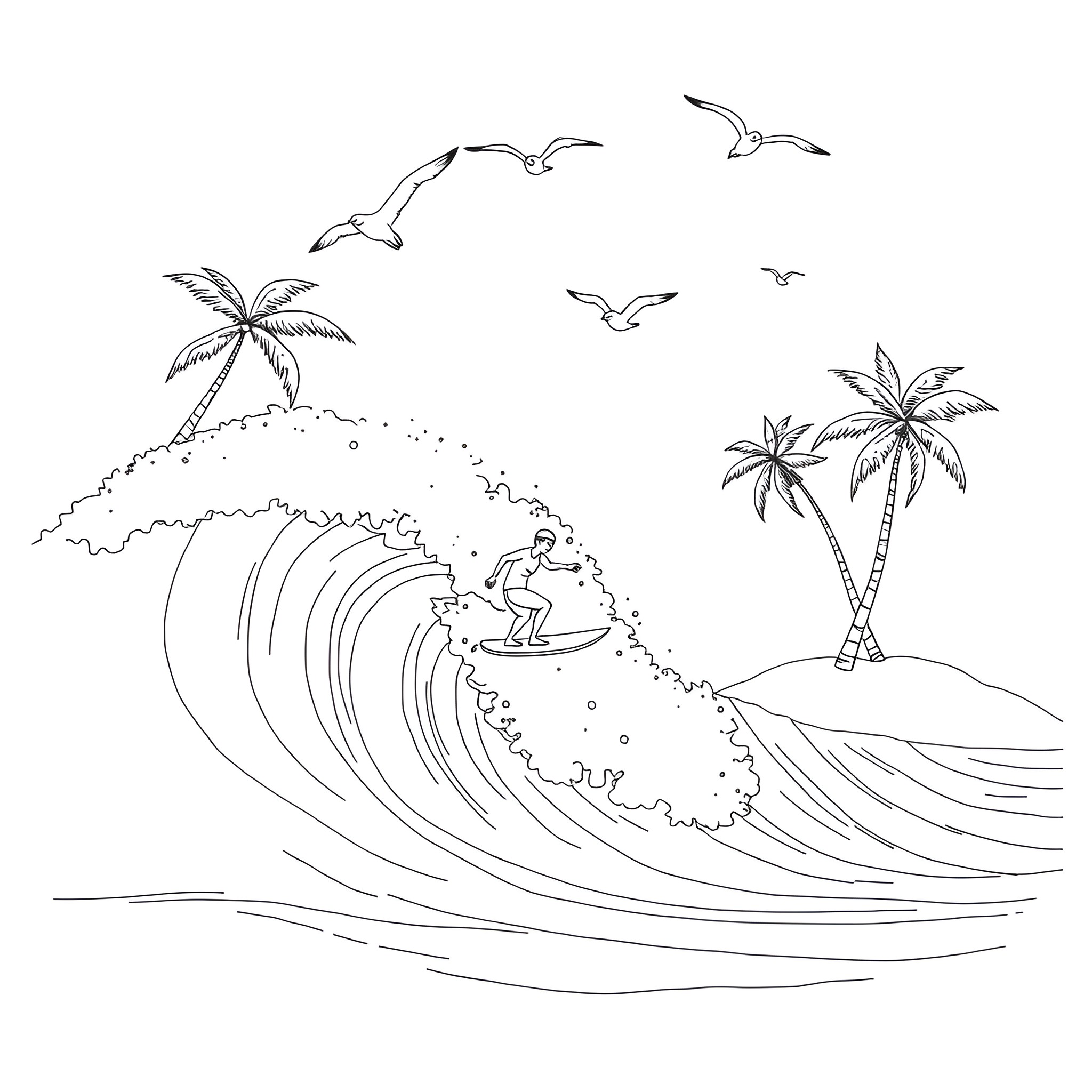 16 Best Wave Coloring Pages (Free Printable PDFs)