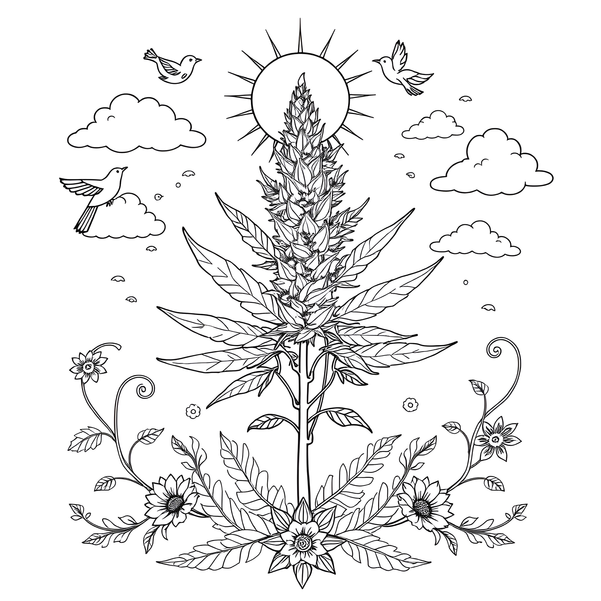 Best Cannabis Coloring Pages (Free Printable PDF)