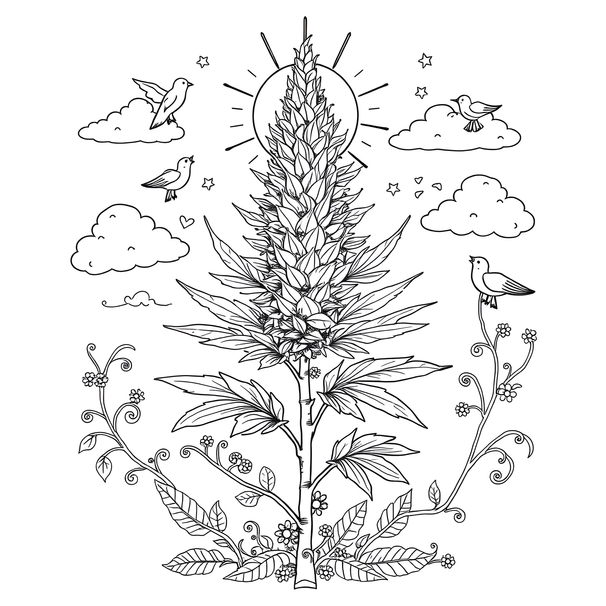 Best Cannabis Coloring Pages (Free Printable PDF)