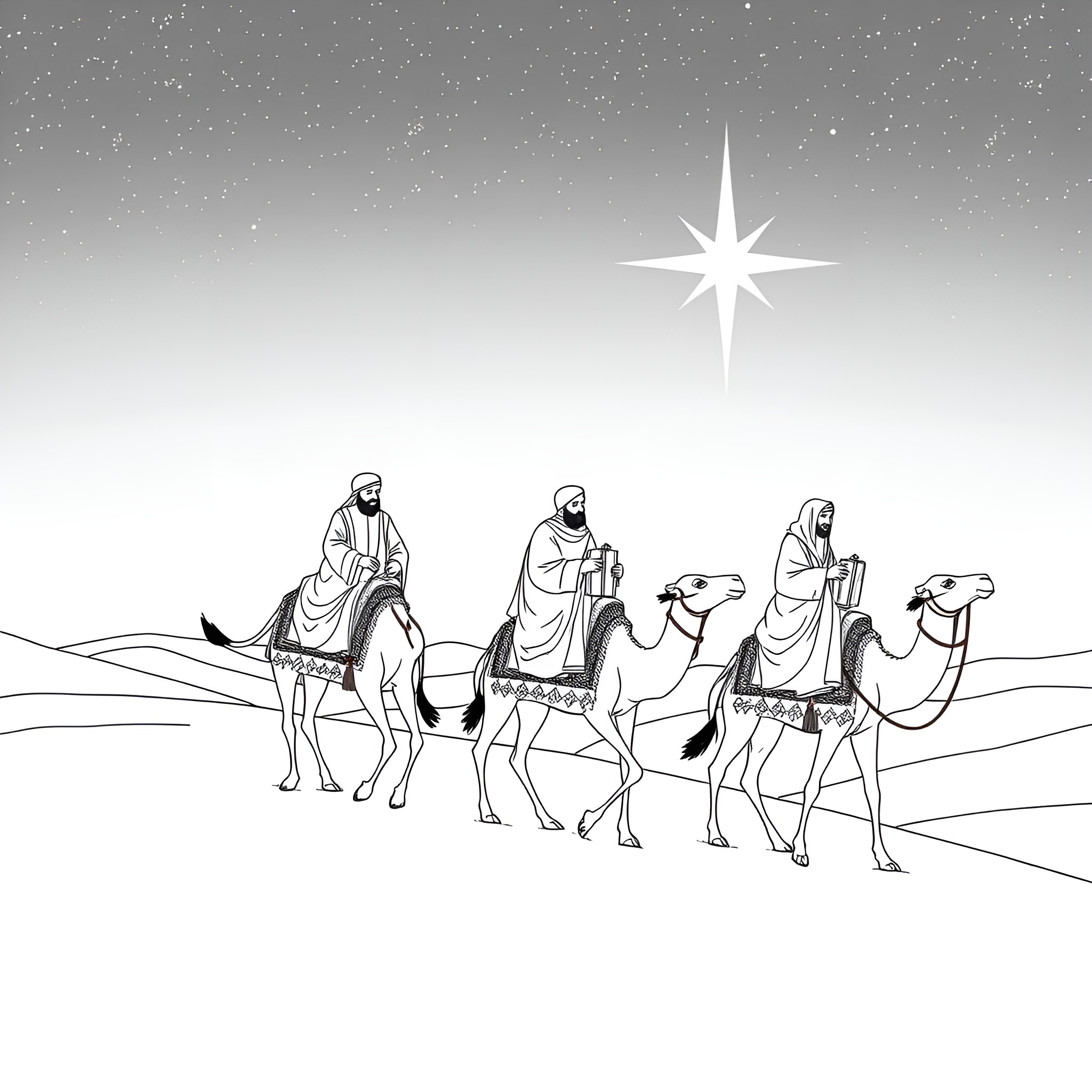 3 Best Wise Men Coloring Pages (Free Printable PDFs)