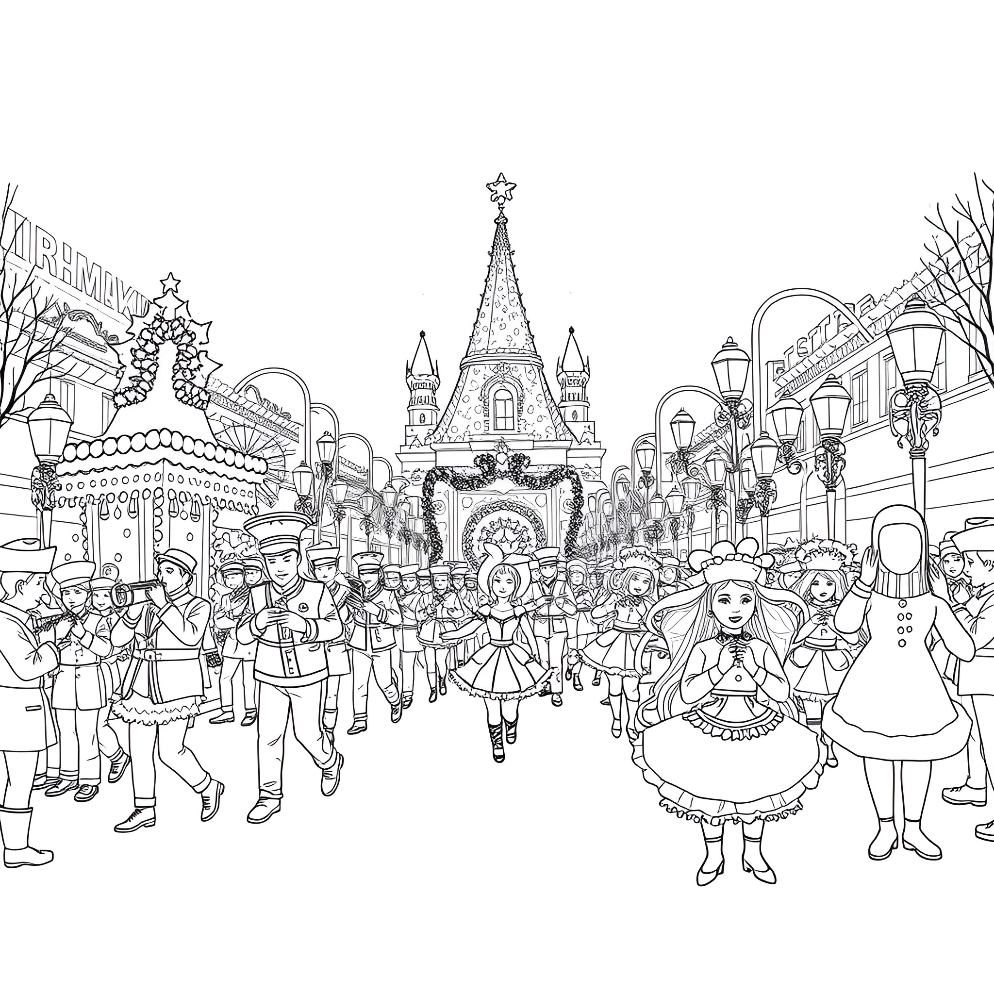 4 Best Christmas Parade Coloring Pages (Free Printable PDFs)