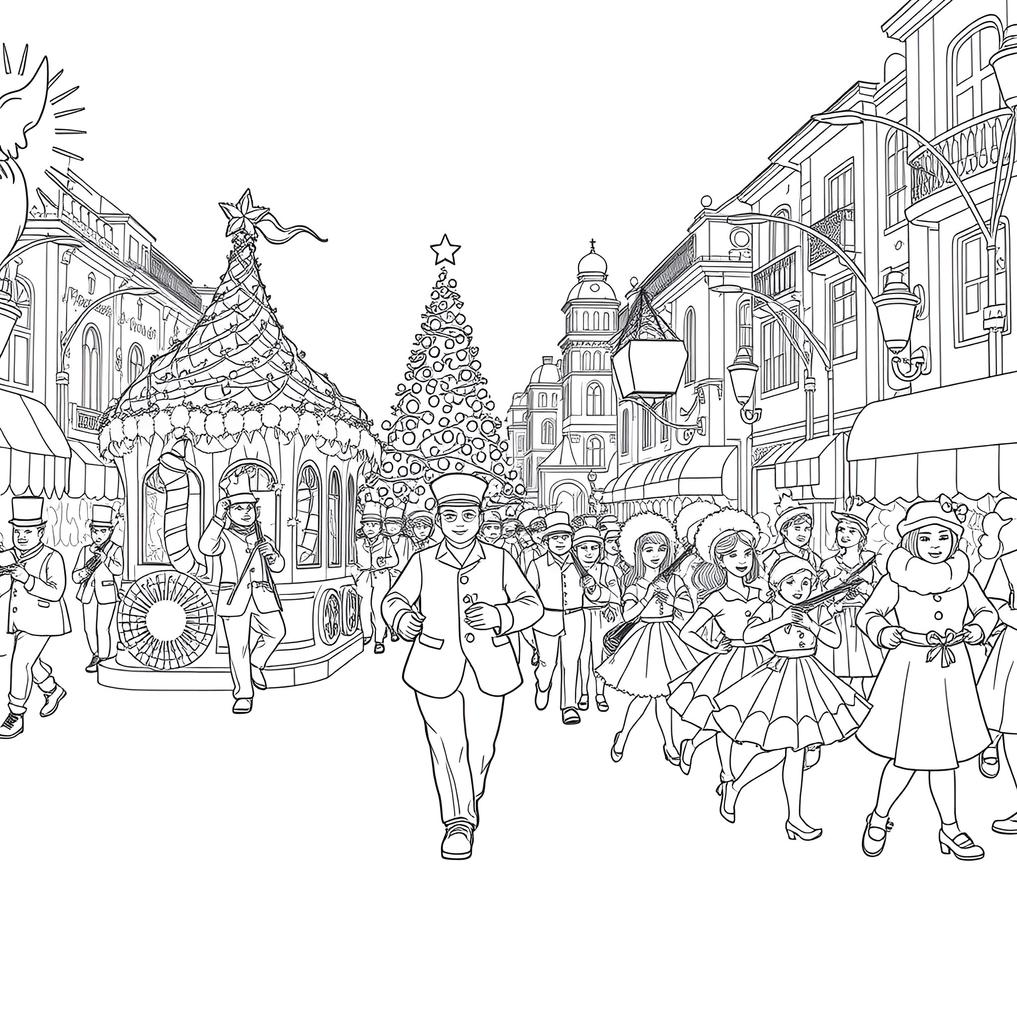 4 Best Christmas Parade Coloring Pages (Free Printable PDFs)