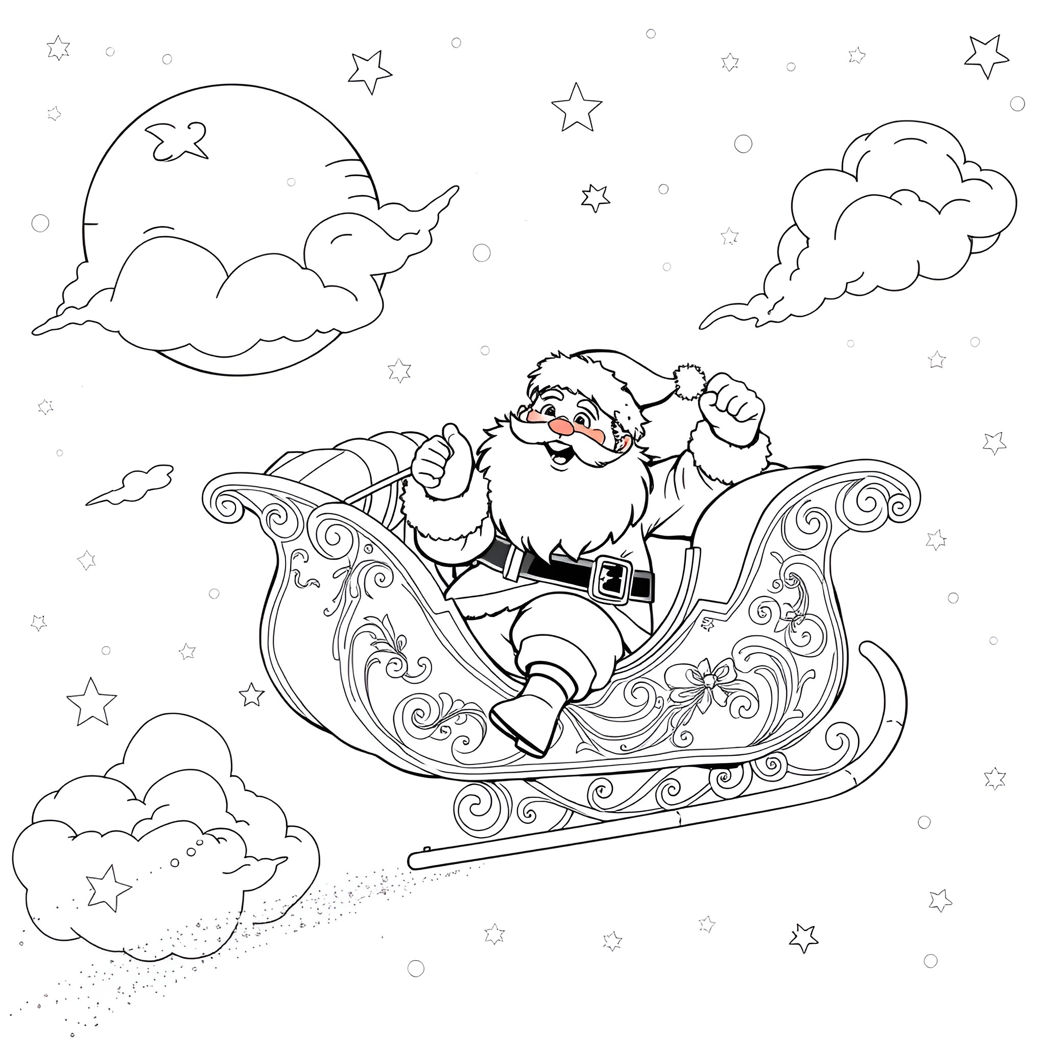 136 Best Santa Claus Coloring Pages (Free Printable PDFs)