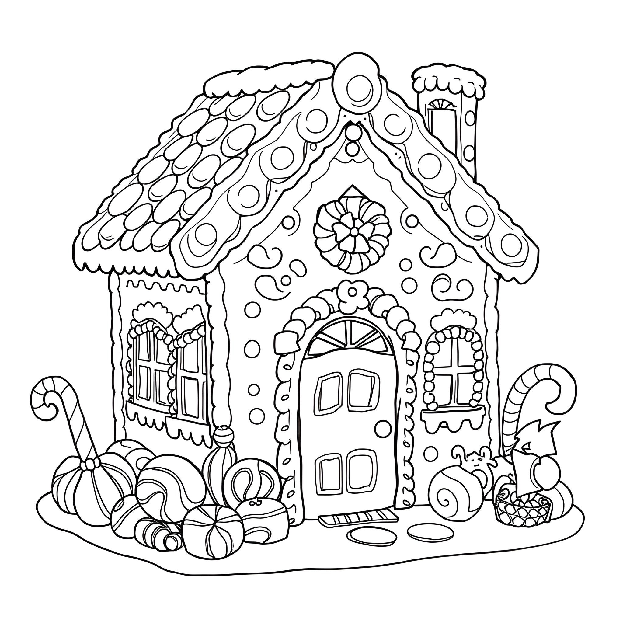 Best Gingerbread House Coloring Pages (Free Printable PDF)