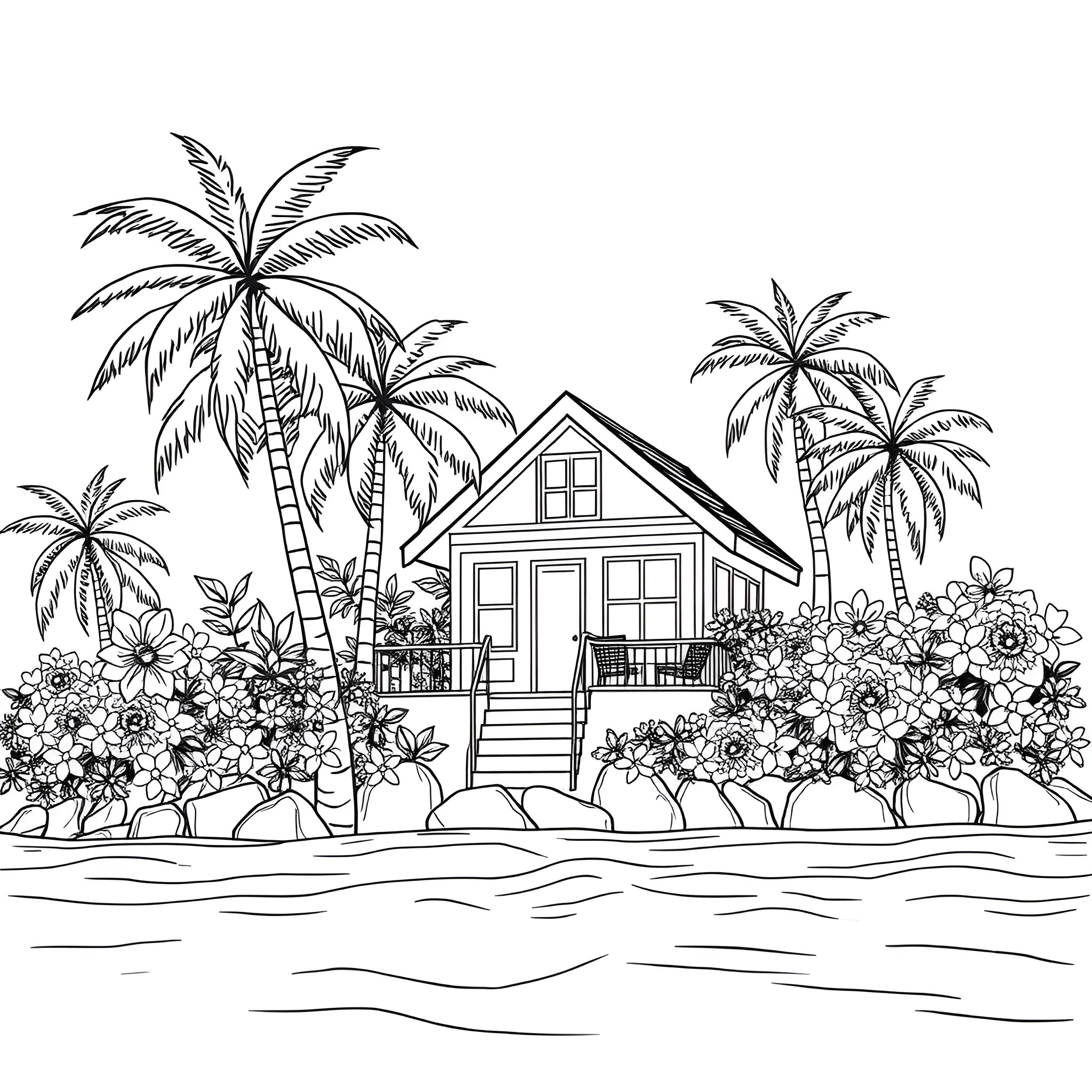 8 Best Beach House Coloring Pages (Free Printable PDFs)