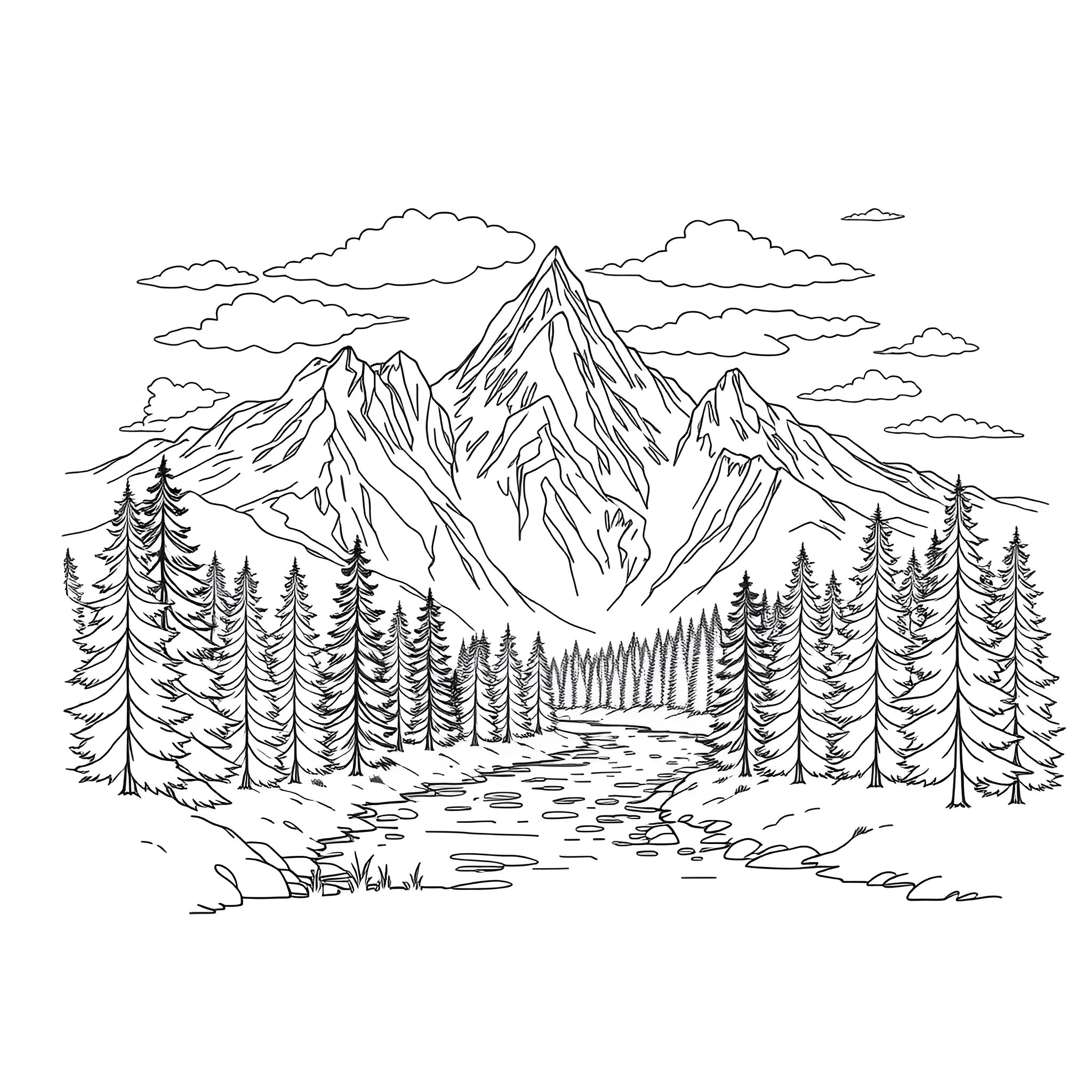 Best Mountain Coloring Pages (Free Printable PDF)