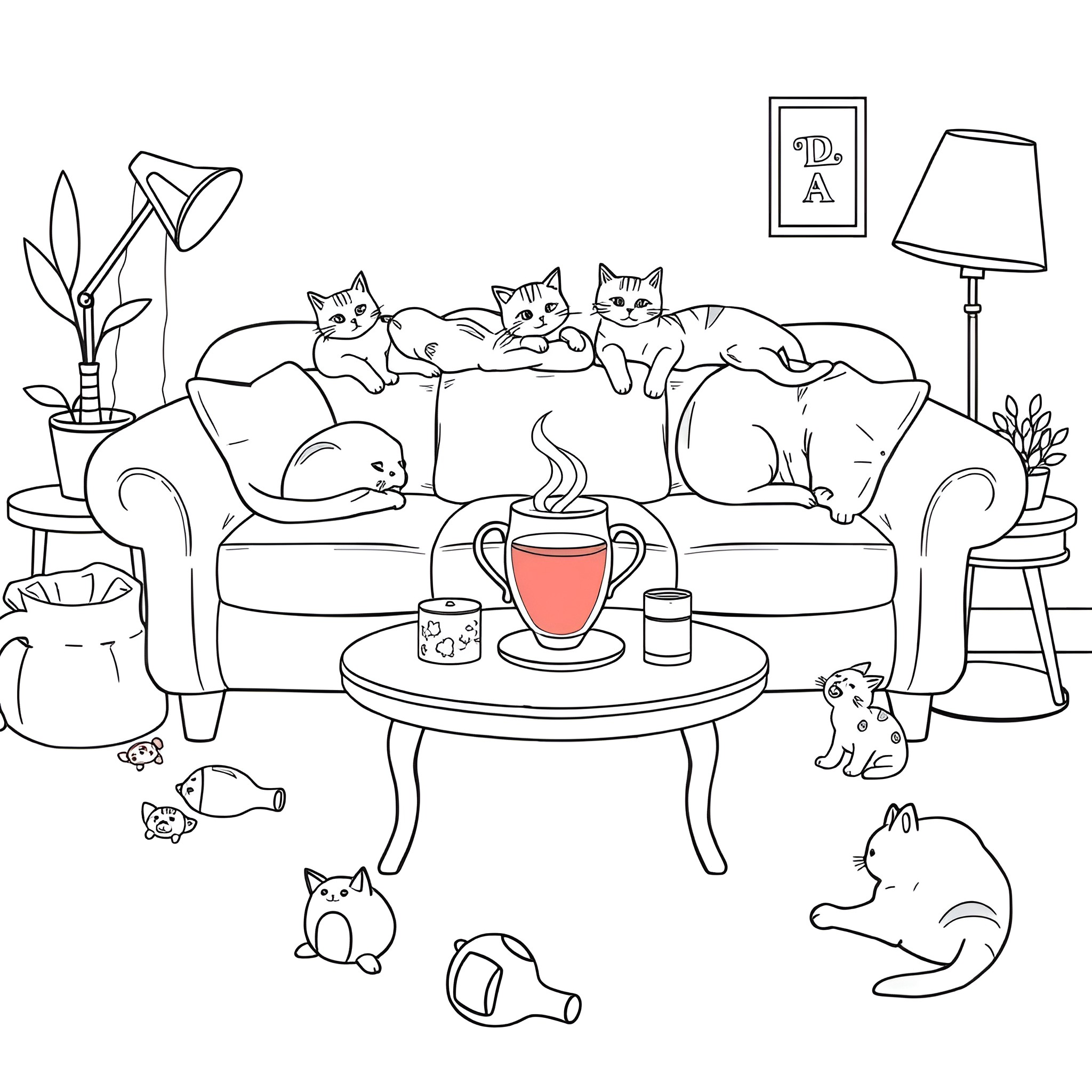 Best Cat Coloring Pages (Free Printable PDF)