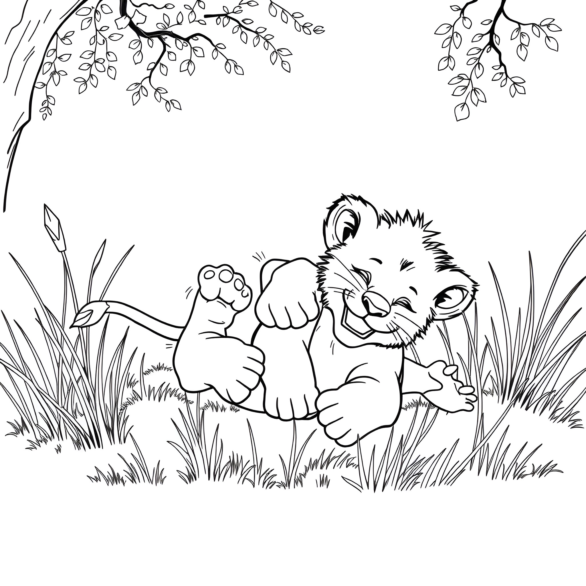 free lion cub coloring pages