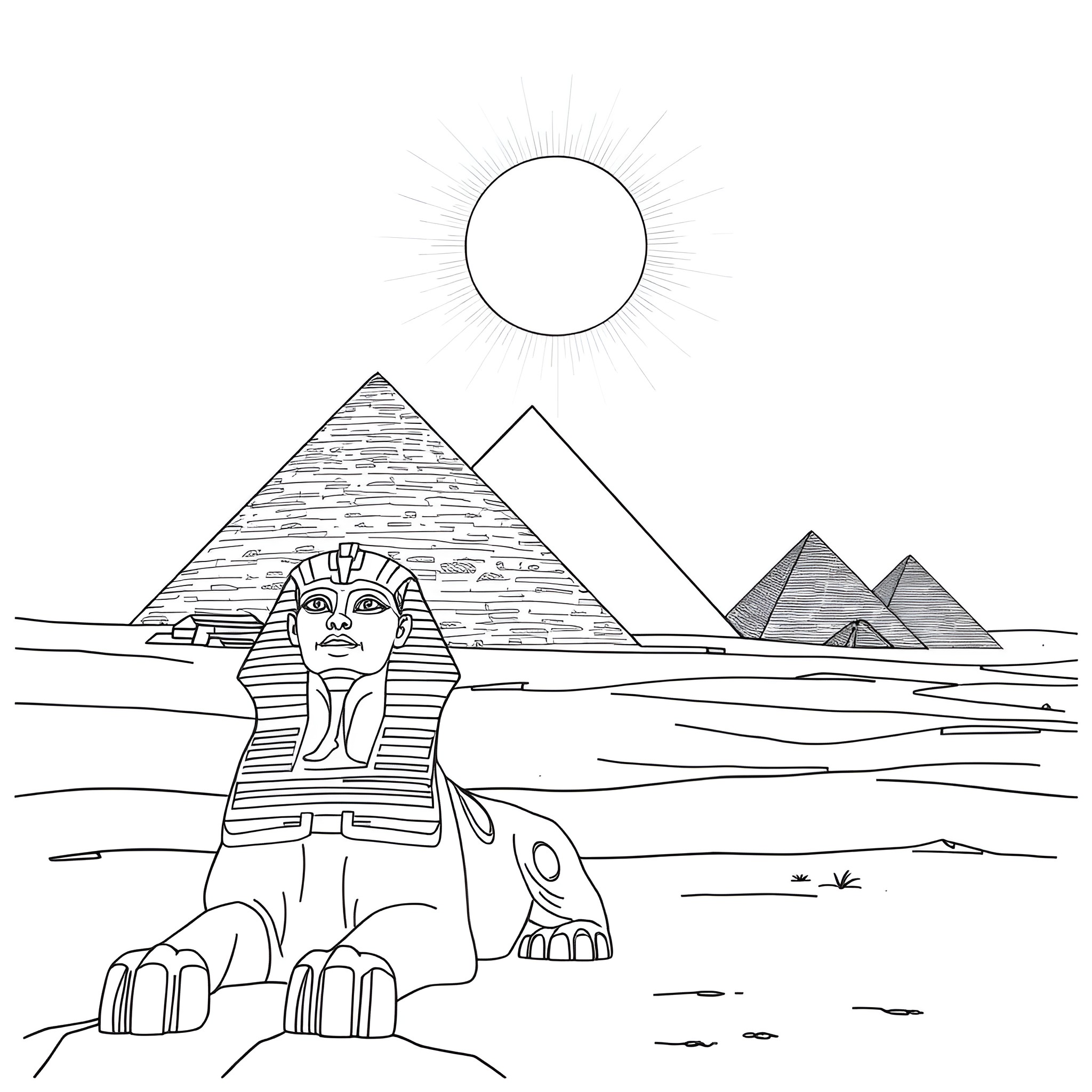 36 Best Pyramid Coloring Pages (Free Printable PDFs)