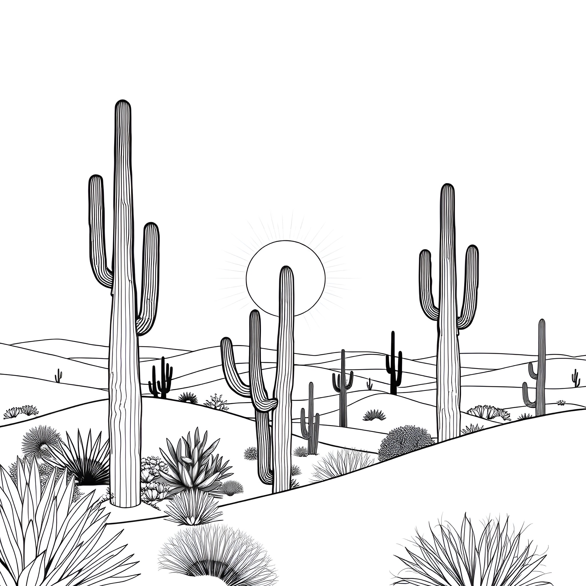 Best Cactus Coloring Pages (Free Printable PDF)
