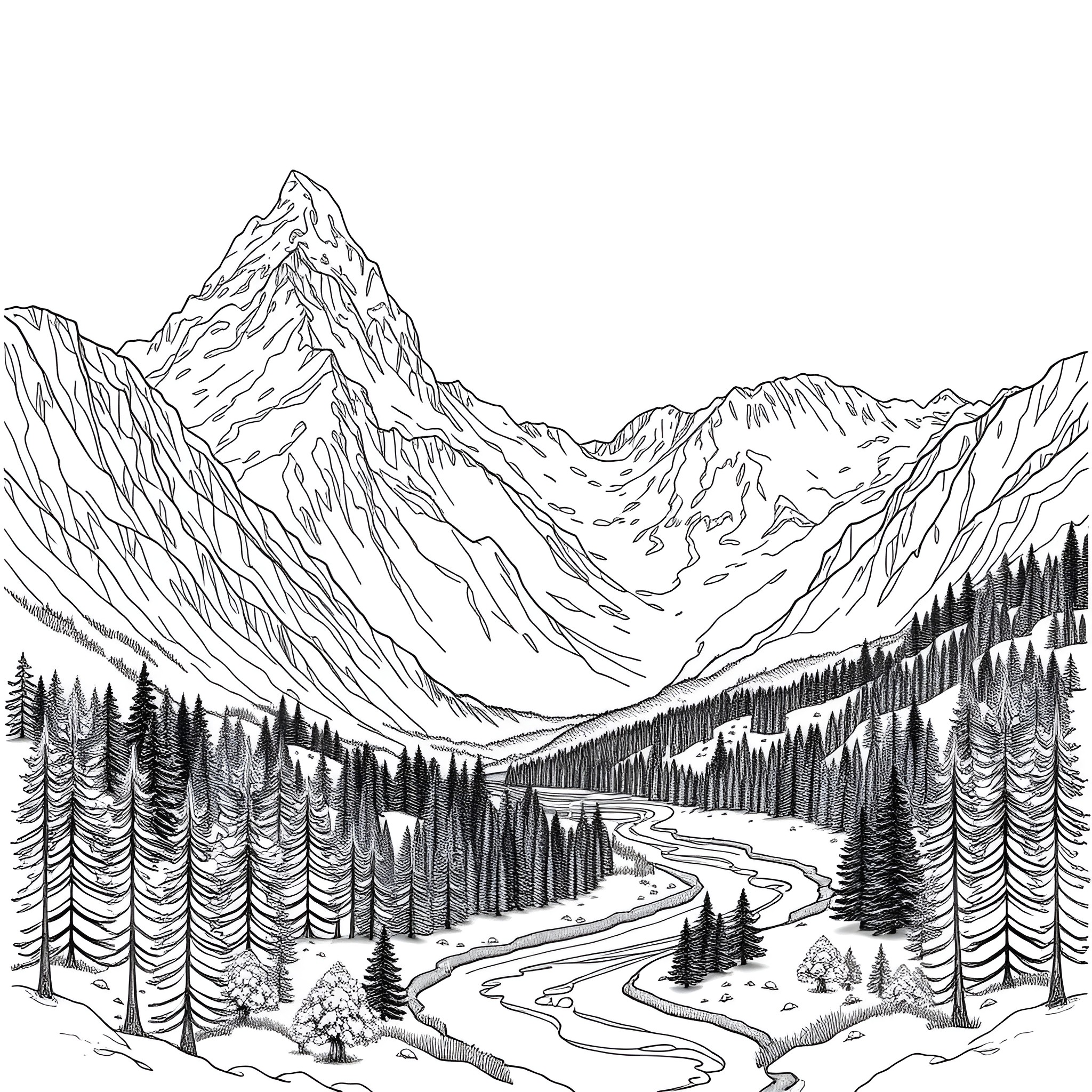 Best Mountain Coloring Pages (Free Printable PDF)