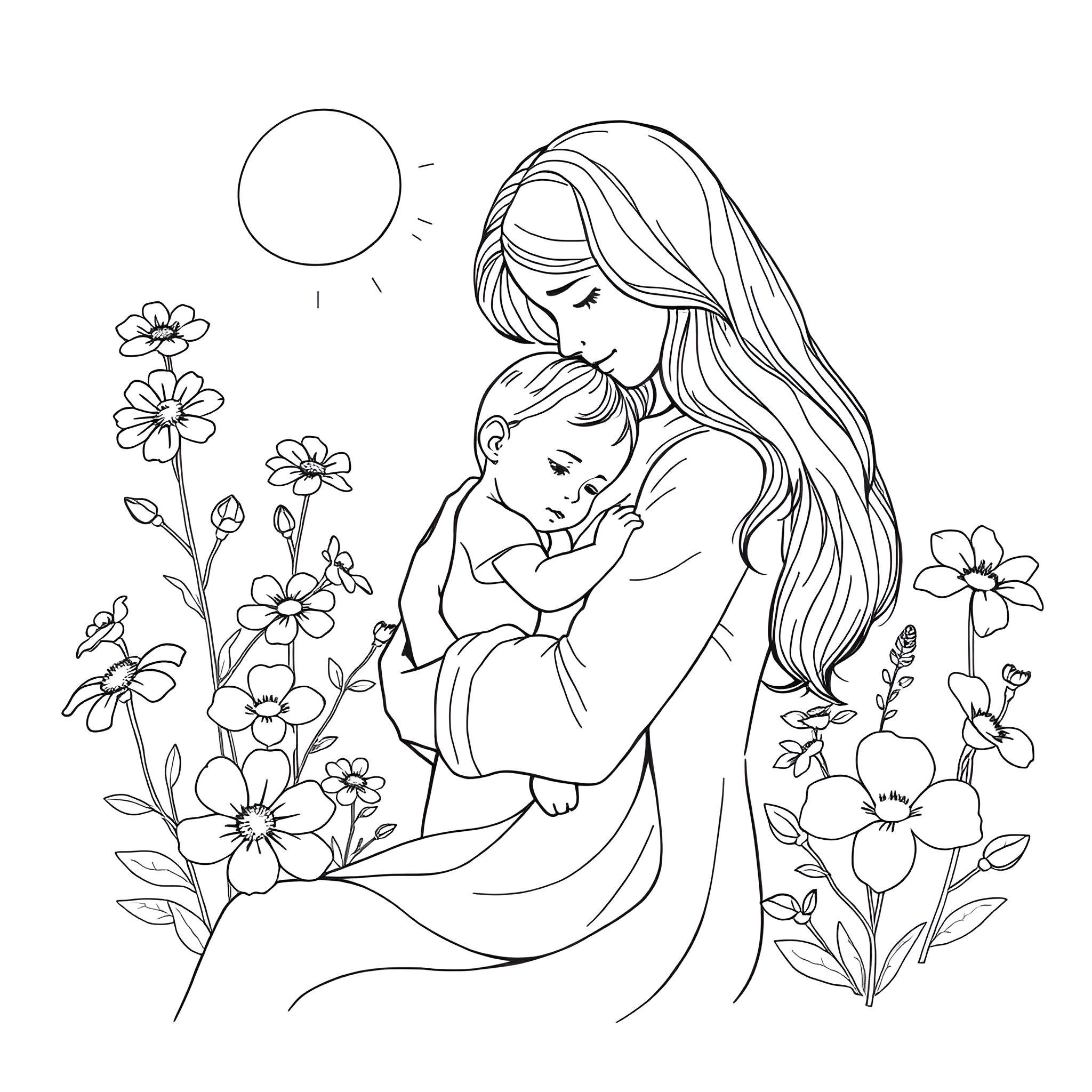Best Mother Coloring Pages (Free Printable PDF)