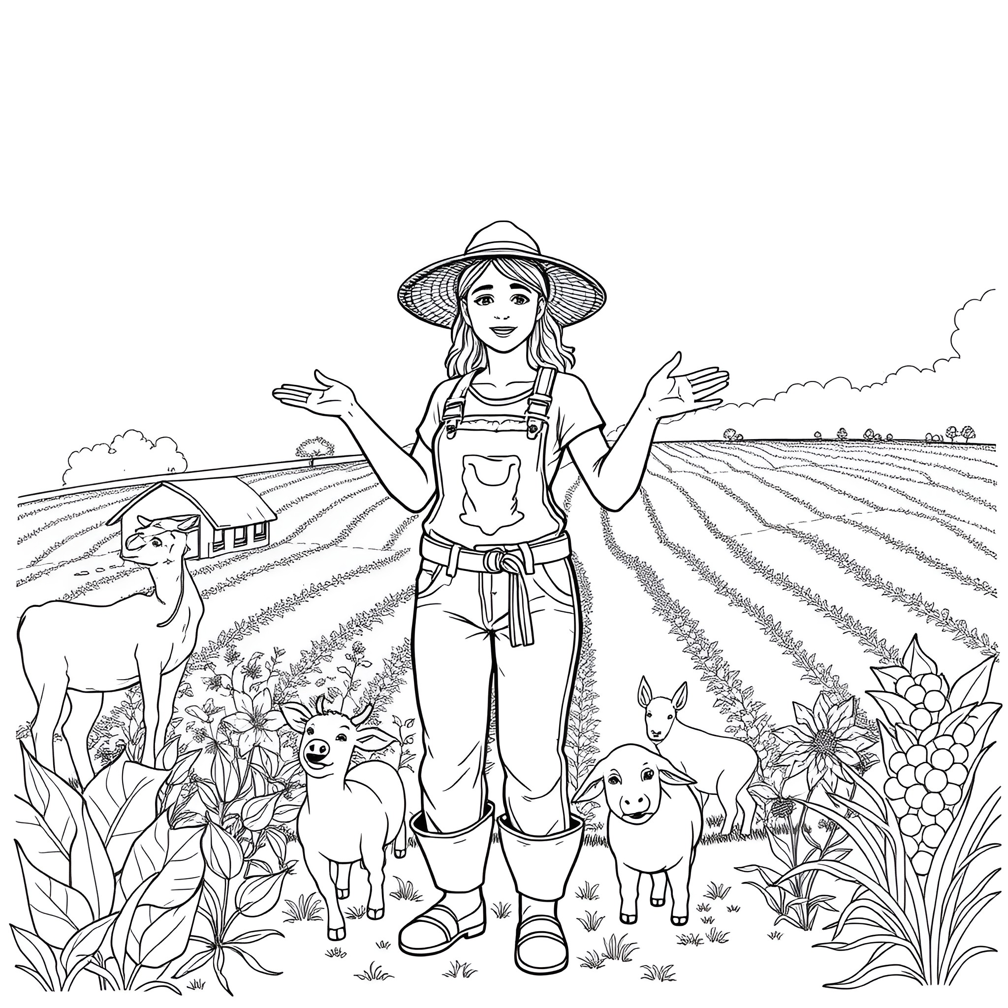 Best Farmer Coloring Pages (Free Printable PDF)