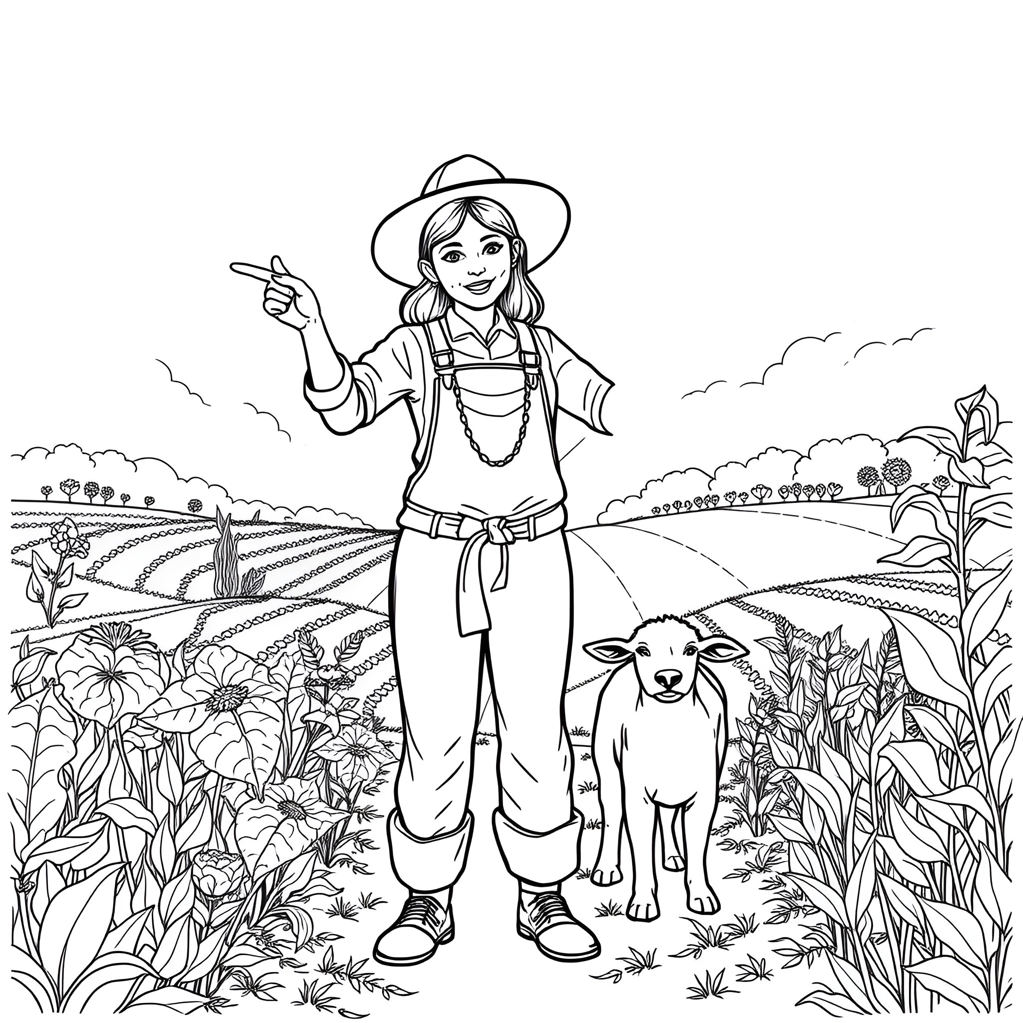 100 Best Farmer Coloring Pages (Free Printable PDFs)