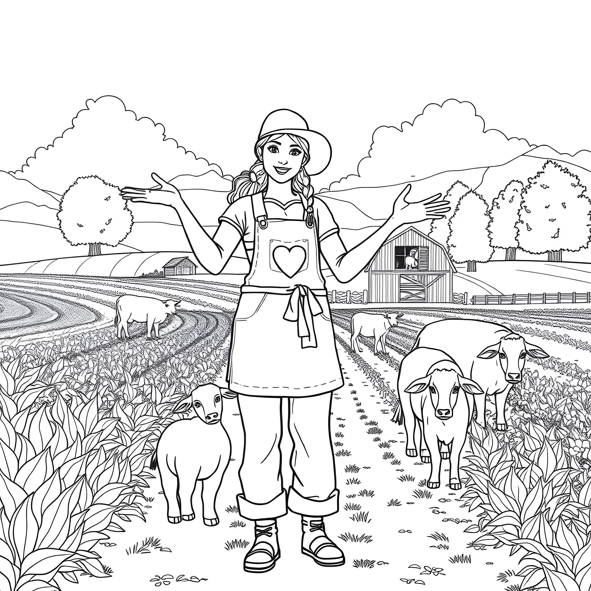 Best Farmer Coloring Pages (Free Printable PDF)