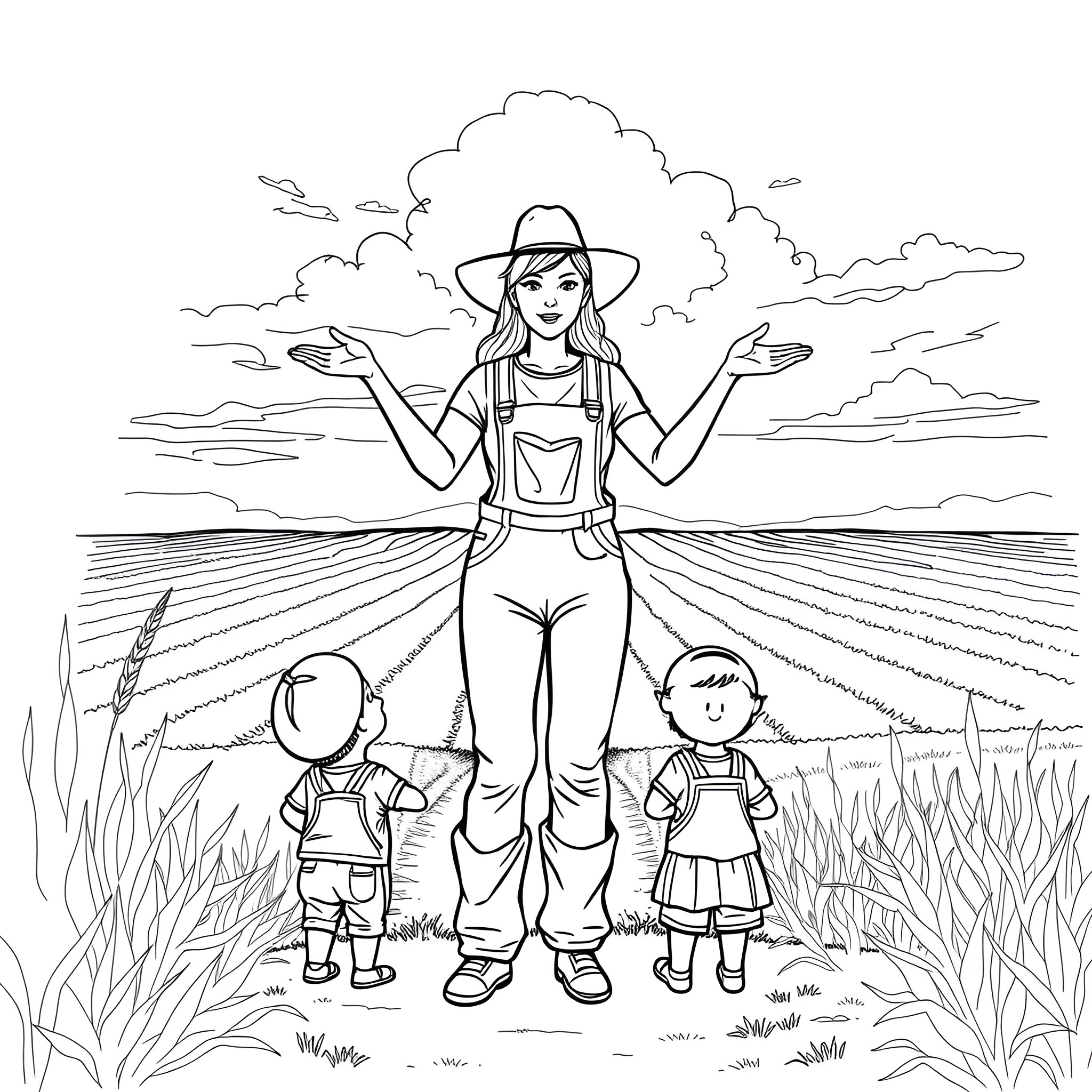 Best Farmer Coloring Pages (Free Printable PDF)