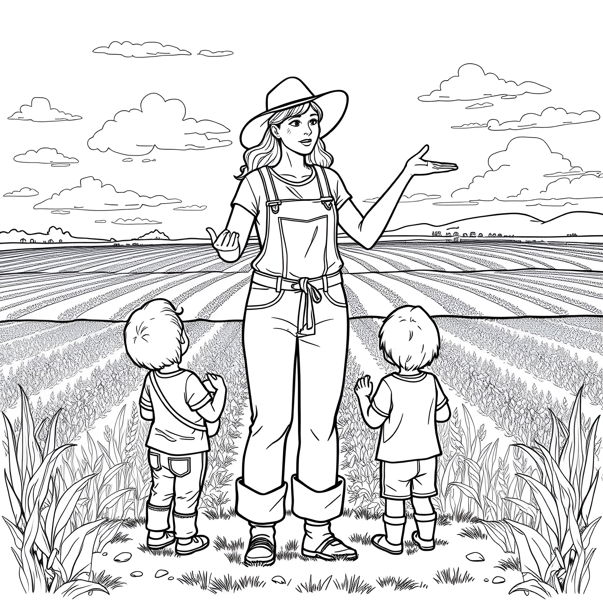 Best Farmer Coloring Pages (Free Printable PDF)