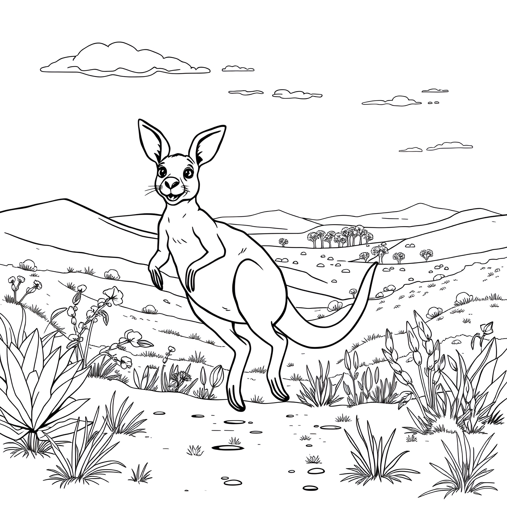 23 Best Baby Kangaroo Coloring Pages (Free Printable PDFs)