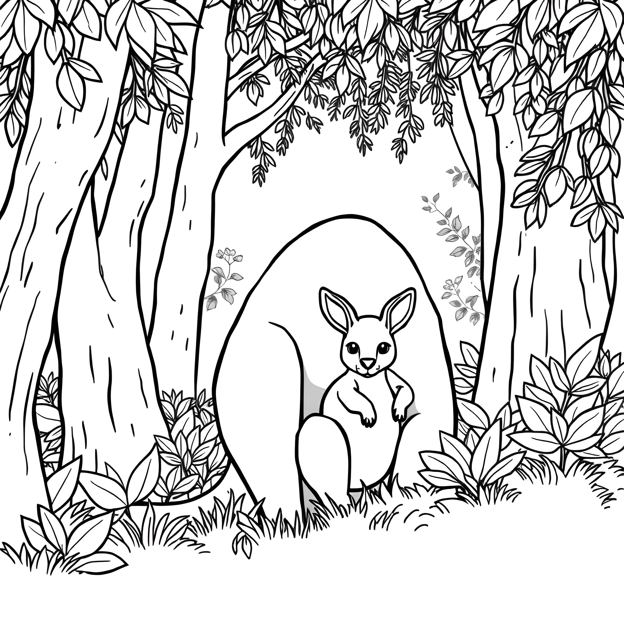 35 Best Kangaroo Coloring Pages (Free Printable PDFs)