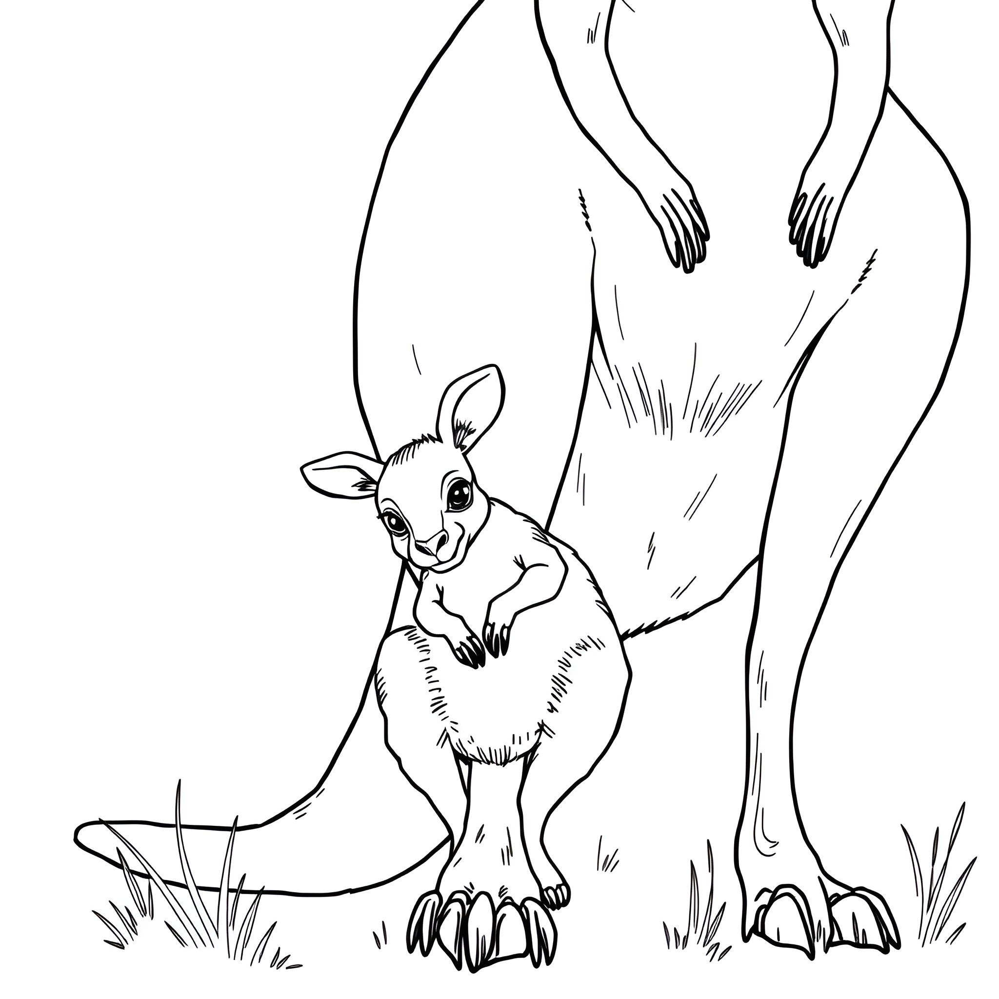 35 Best Kangaroo Coloring Pages (Free Printable PDFs)