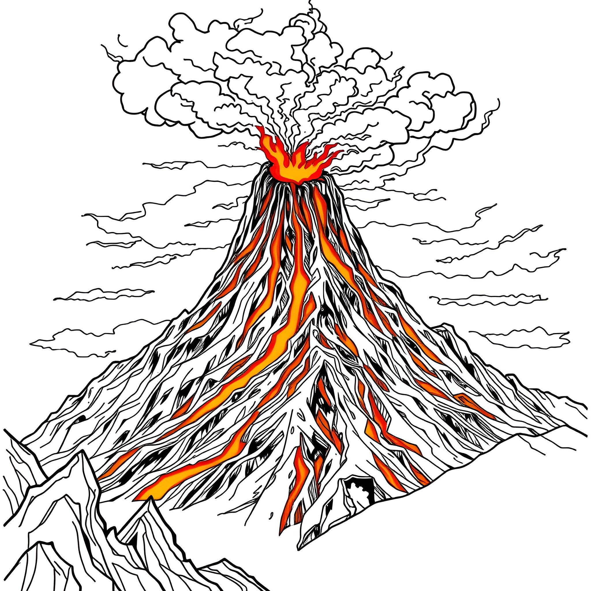 Best Volcano Coloring Pages (Free Printable PDF)