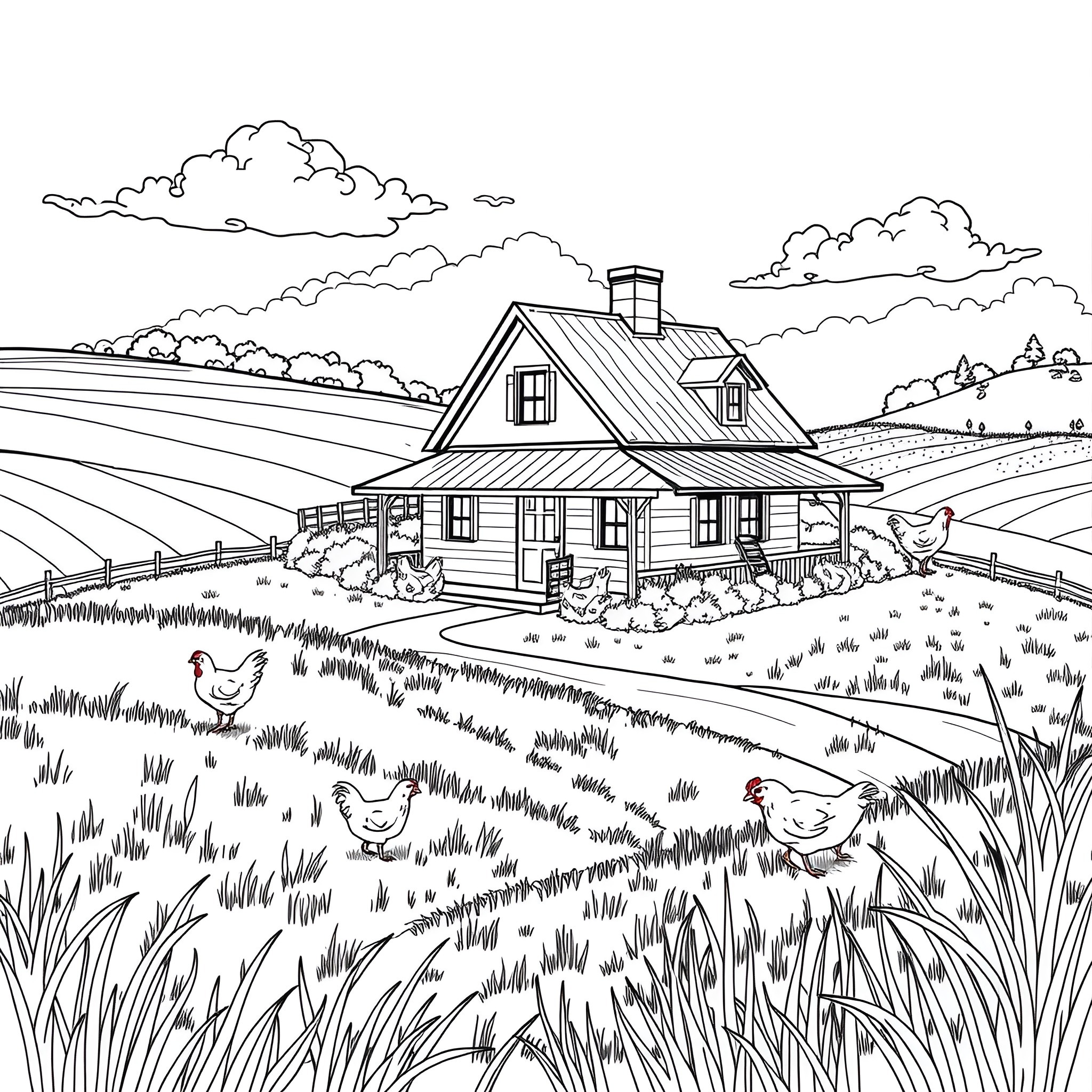 Best Farmhouse Coloring Pages (Free Printable PDF)