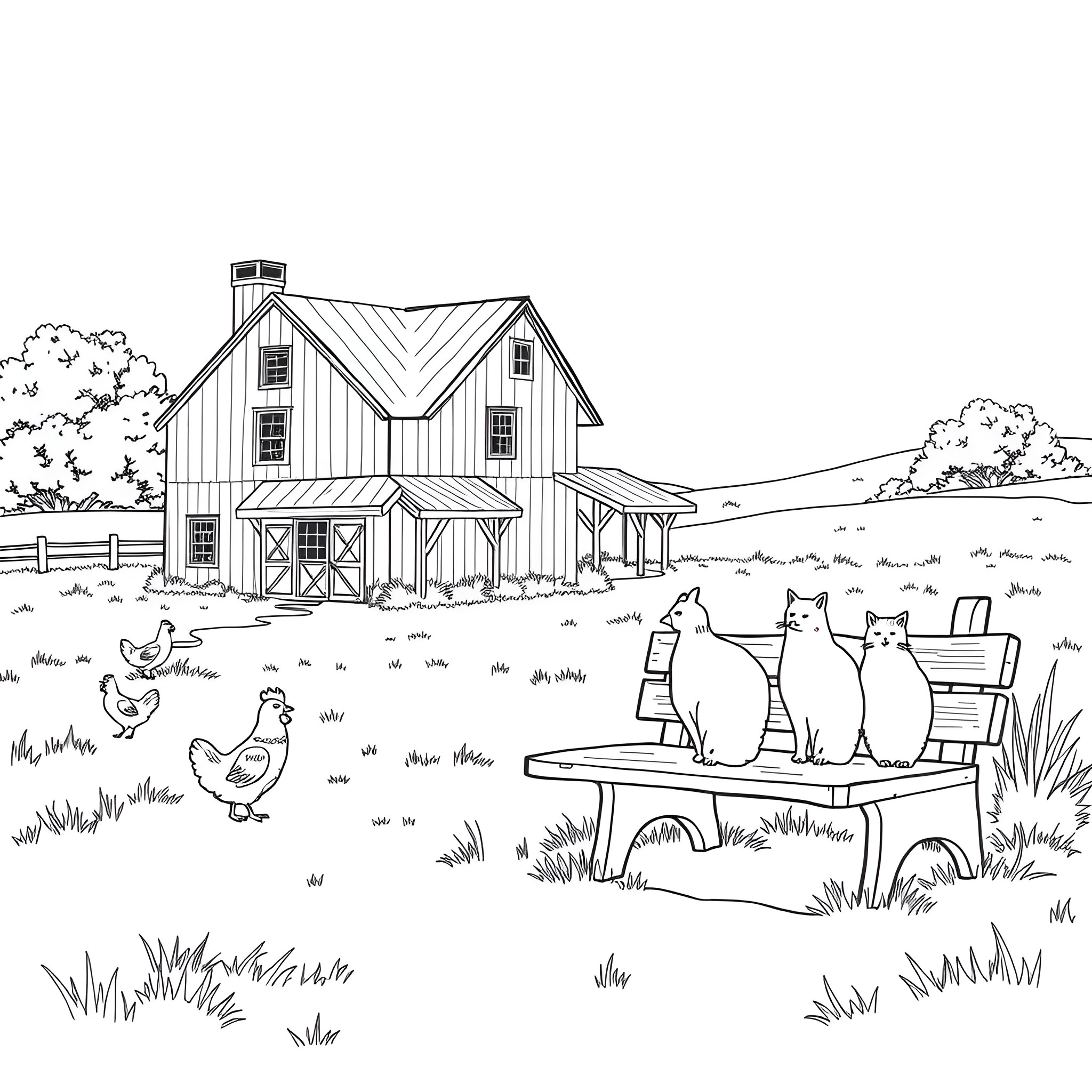 Best Farmhouse Coloring Pages (Free Printable PDF)
