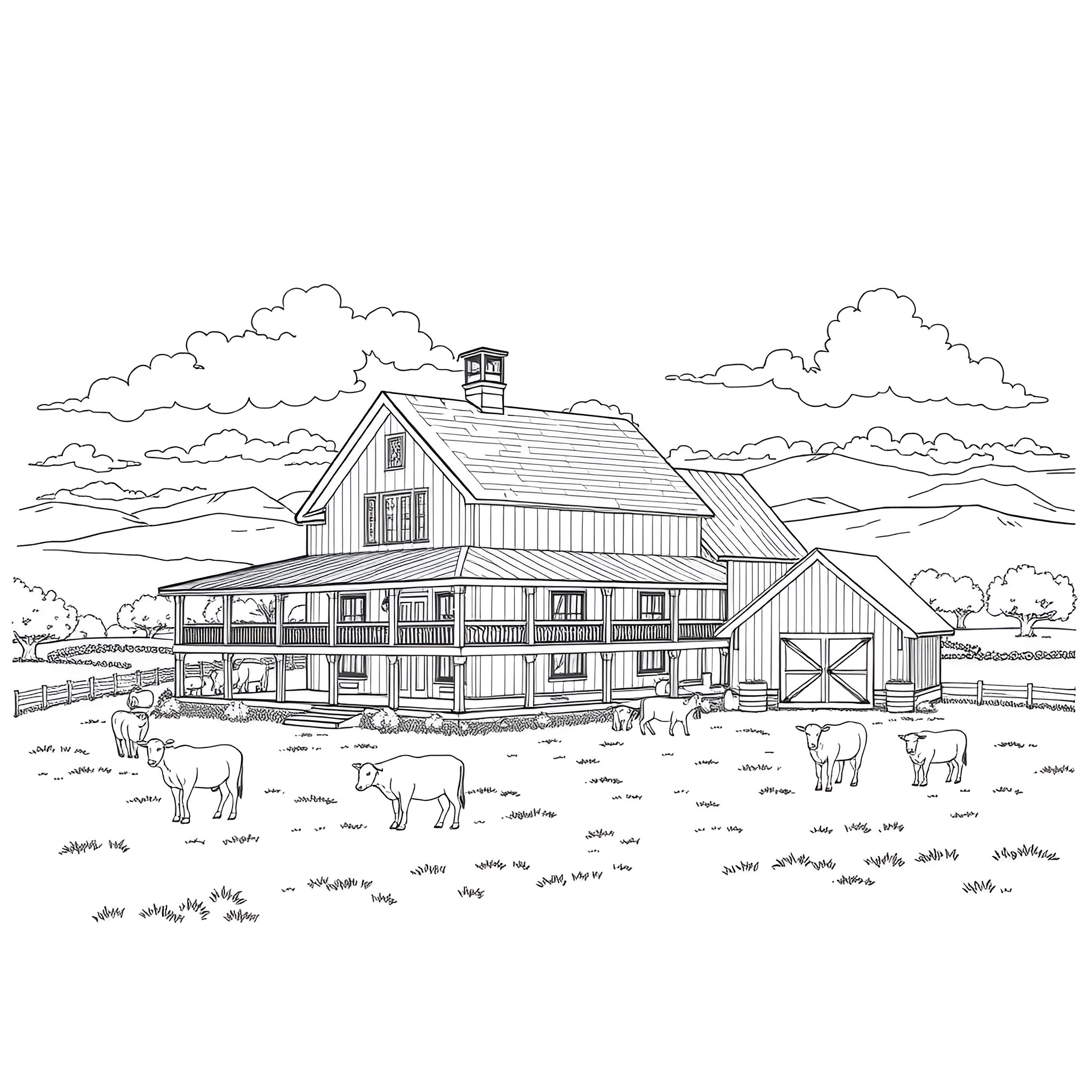 Best Farmhouse Coloring Pages (Free Printable PDF)