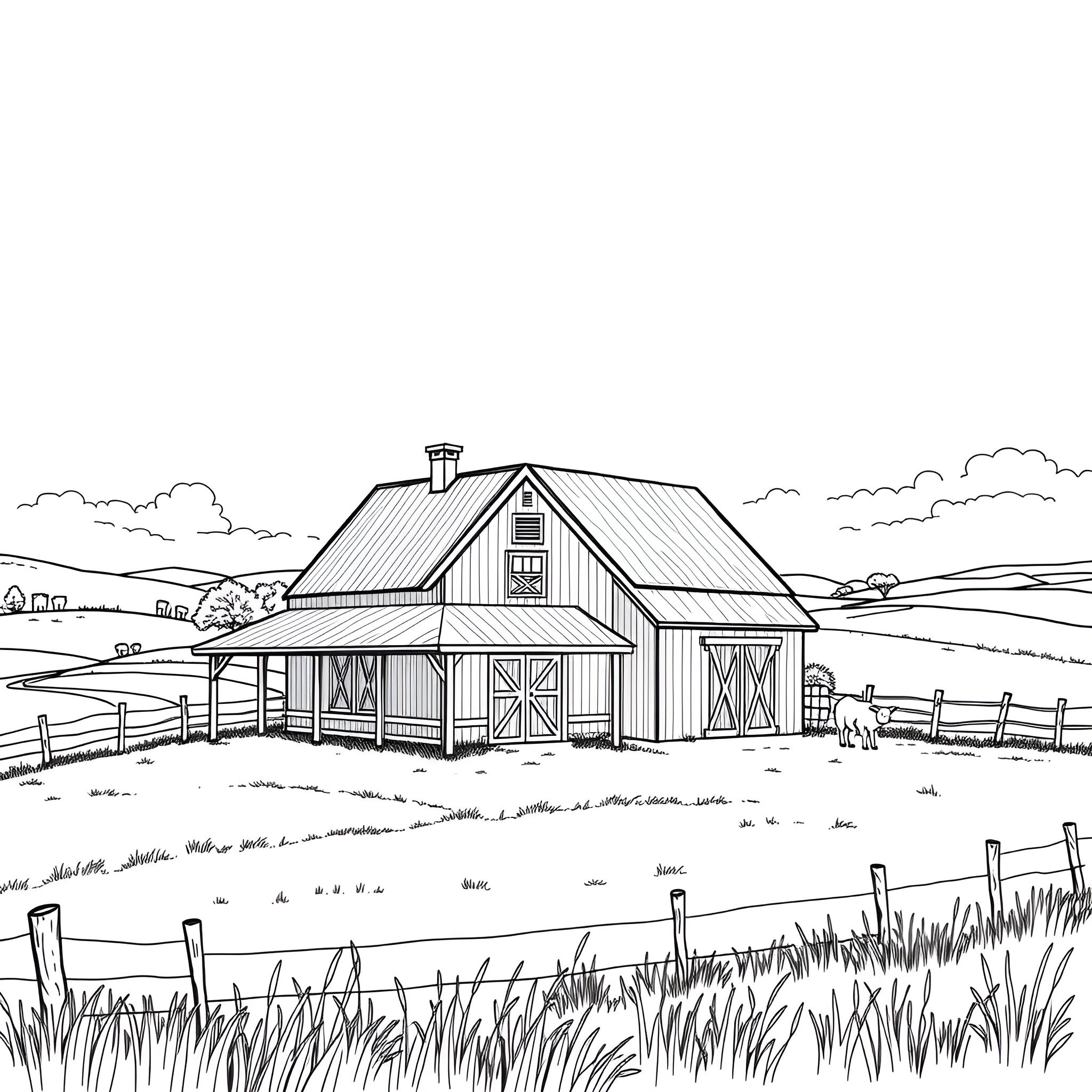 Best Farmhouse Coloring Pages (Free Printable PDF)