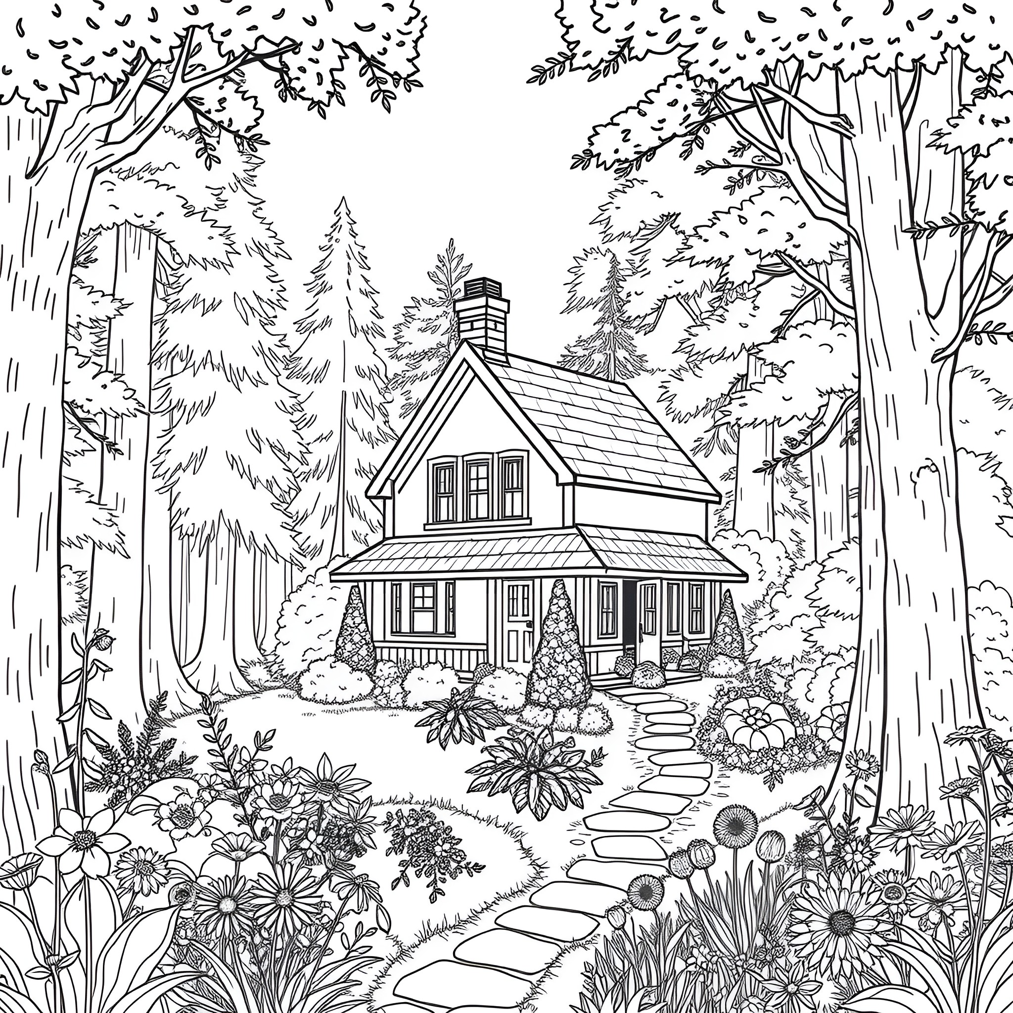 Best Cottage Coloring Pages (Free Printable PDF)