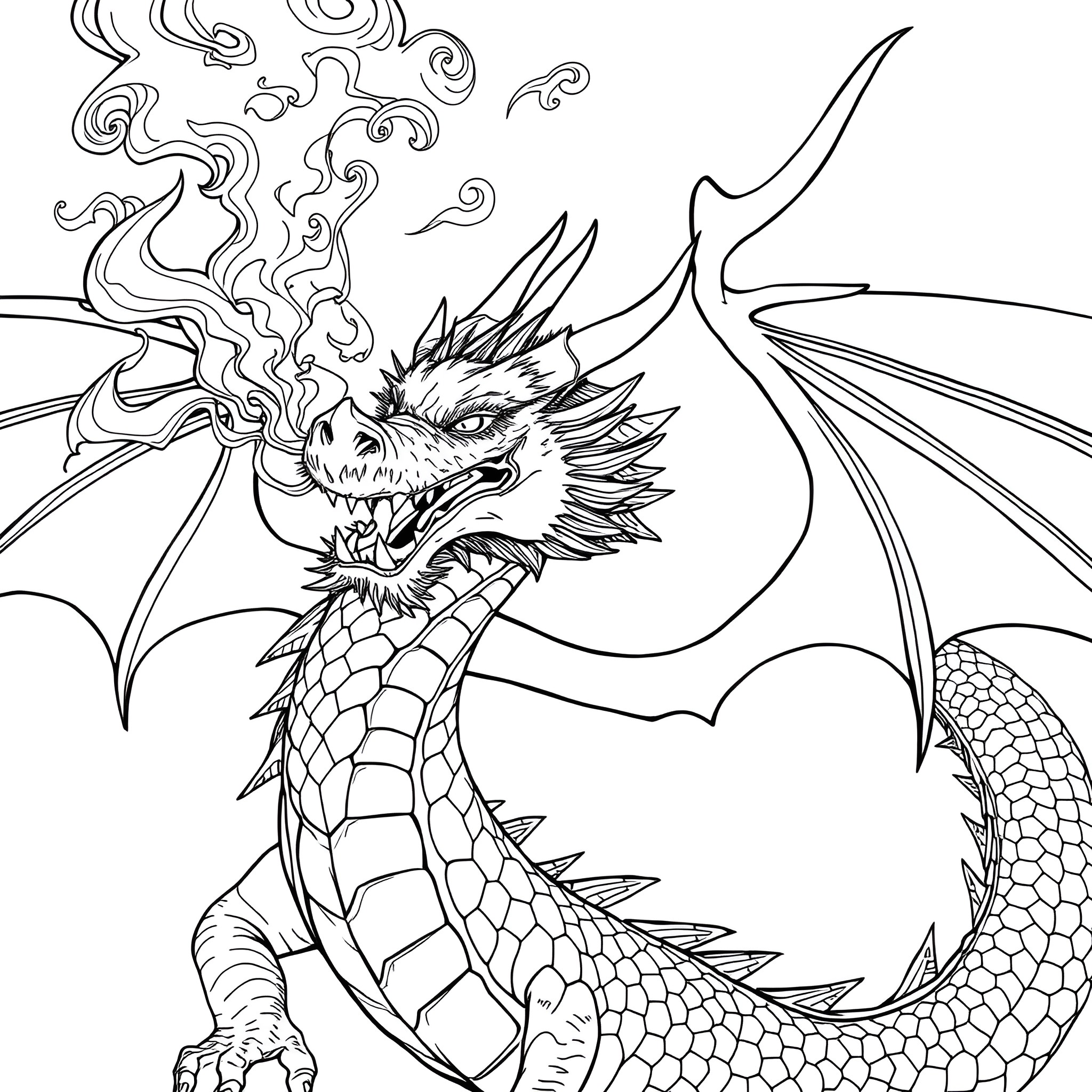 Best Dragon Coloring Pages (Free Printable PDF)