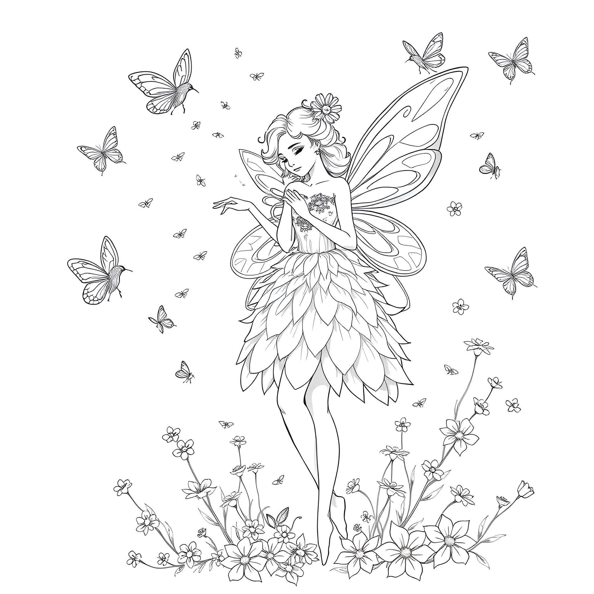98 Best Fairy Coloring Pages (Free Printable PDFs)