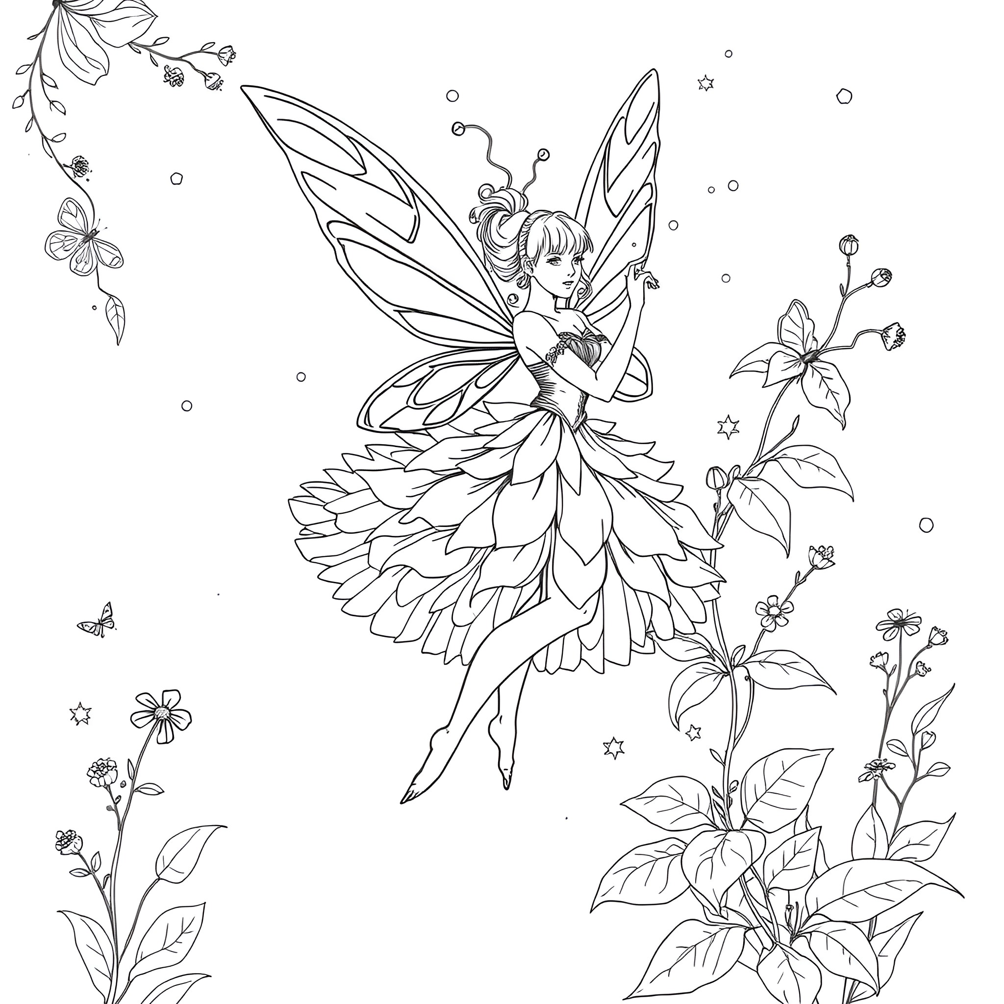 Best Fairy Coloring Pages (Free Printable PDF)