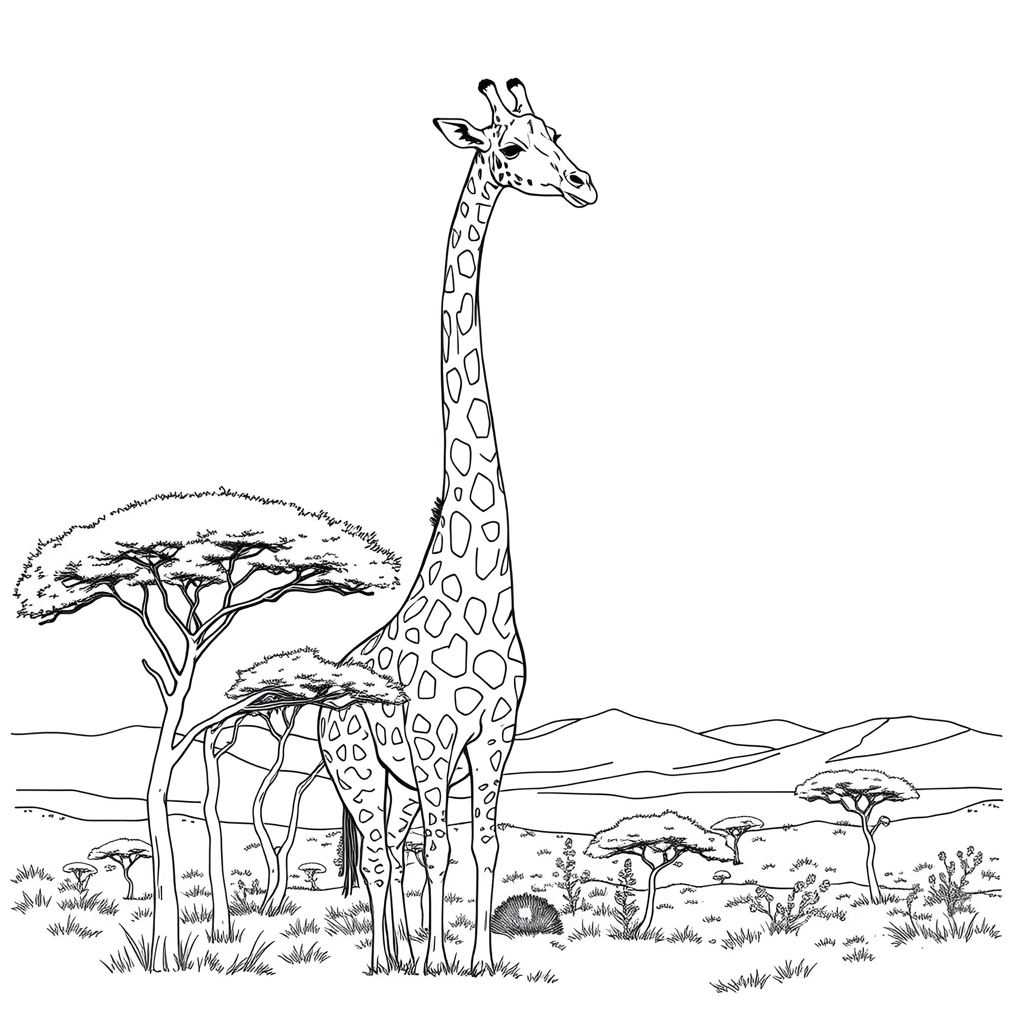 131 Best Giraffe Coloring Pages (Free Printable PDFs)