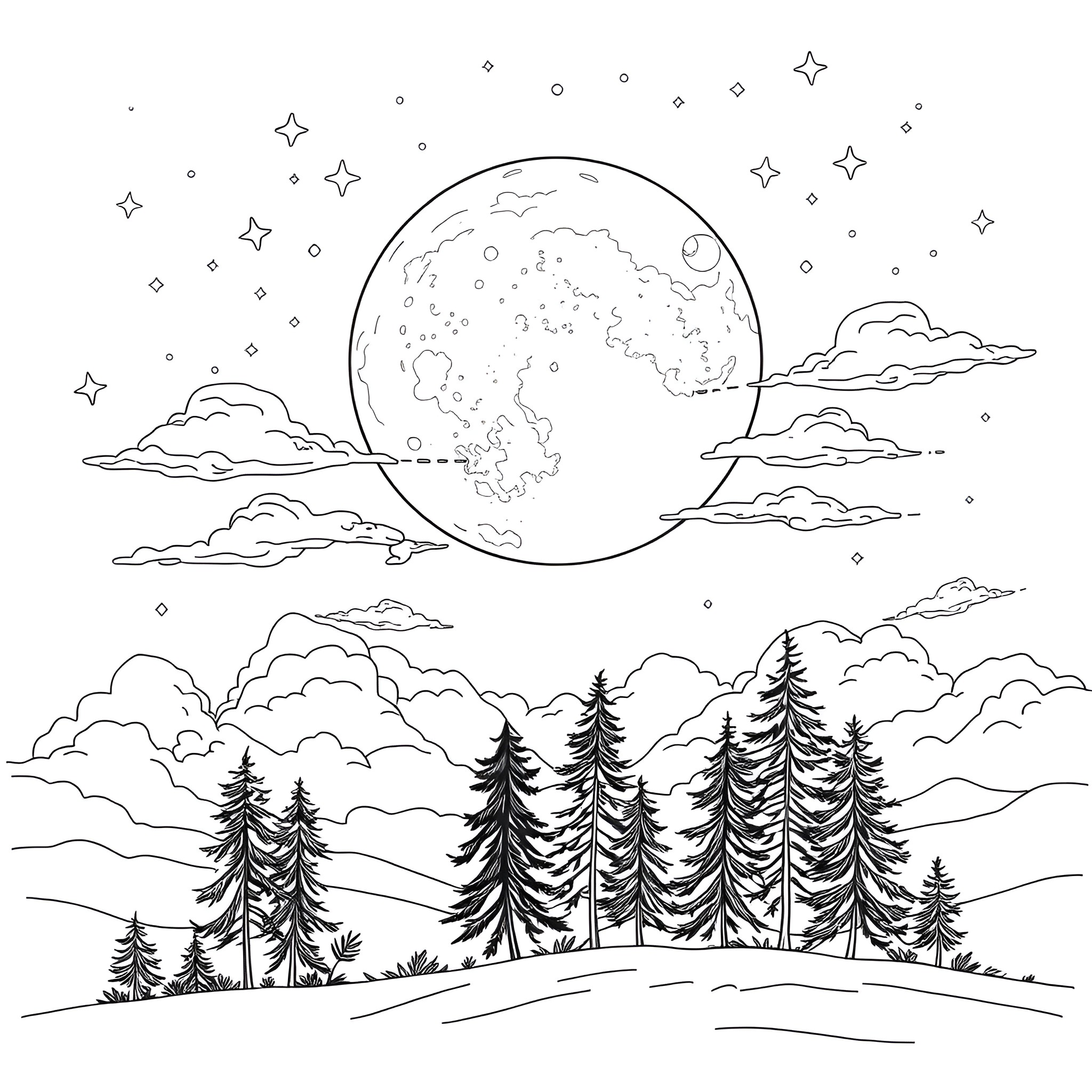 114 Best Moon Coloring Pages (Free Printable PDFs)