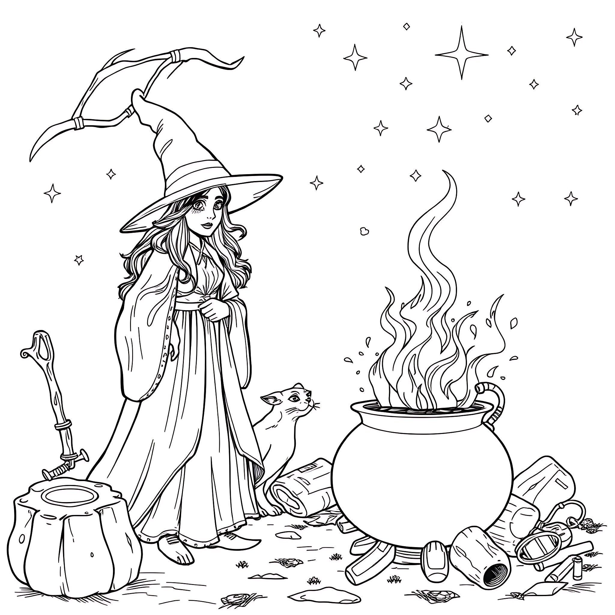 140 Best Witch Coloring Pages (Free Printable PDFs)