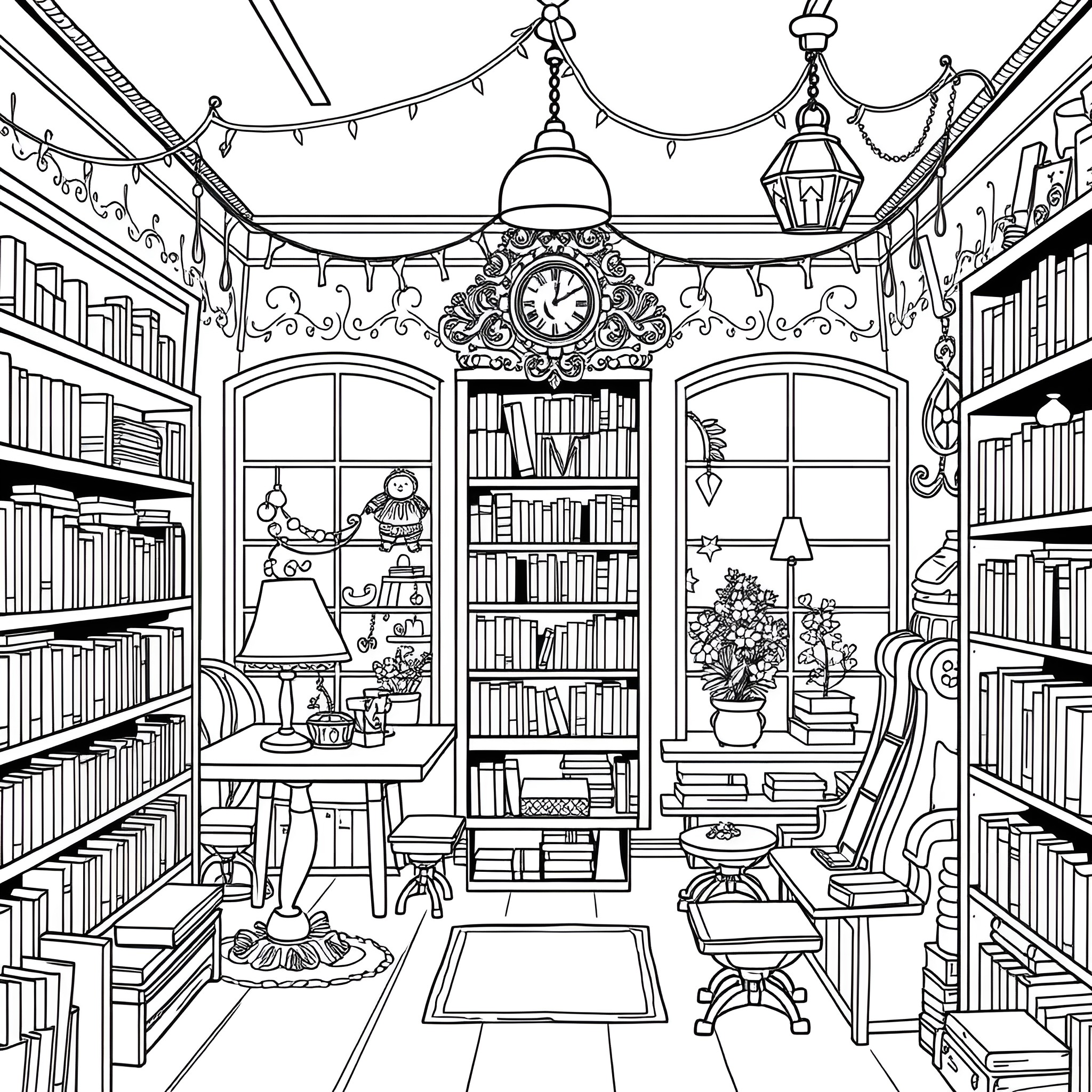 Best Bookstore Coloring Pages (Free Printable PDF)