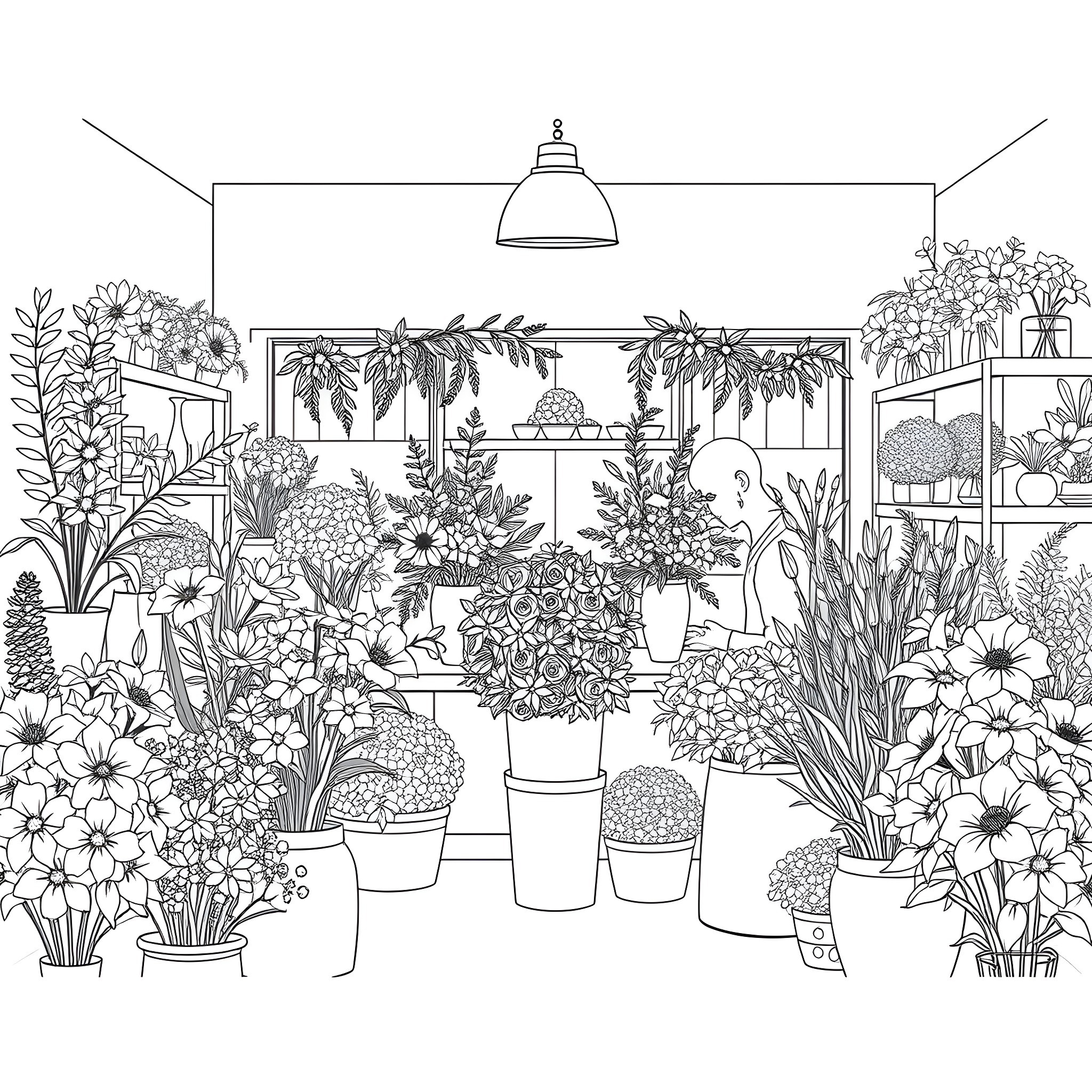 Best Florist Coloring Pages (Free Printable PDF)