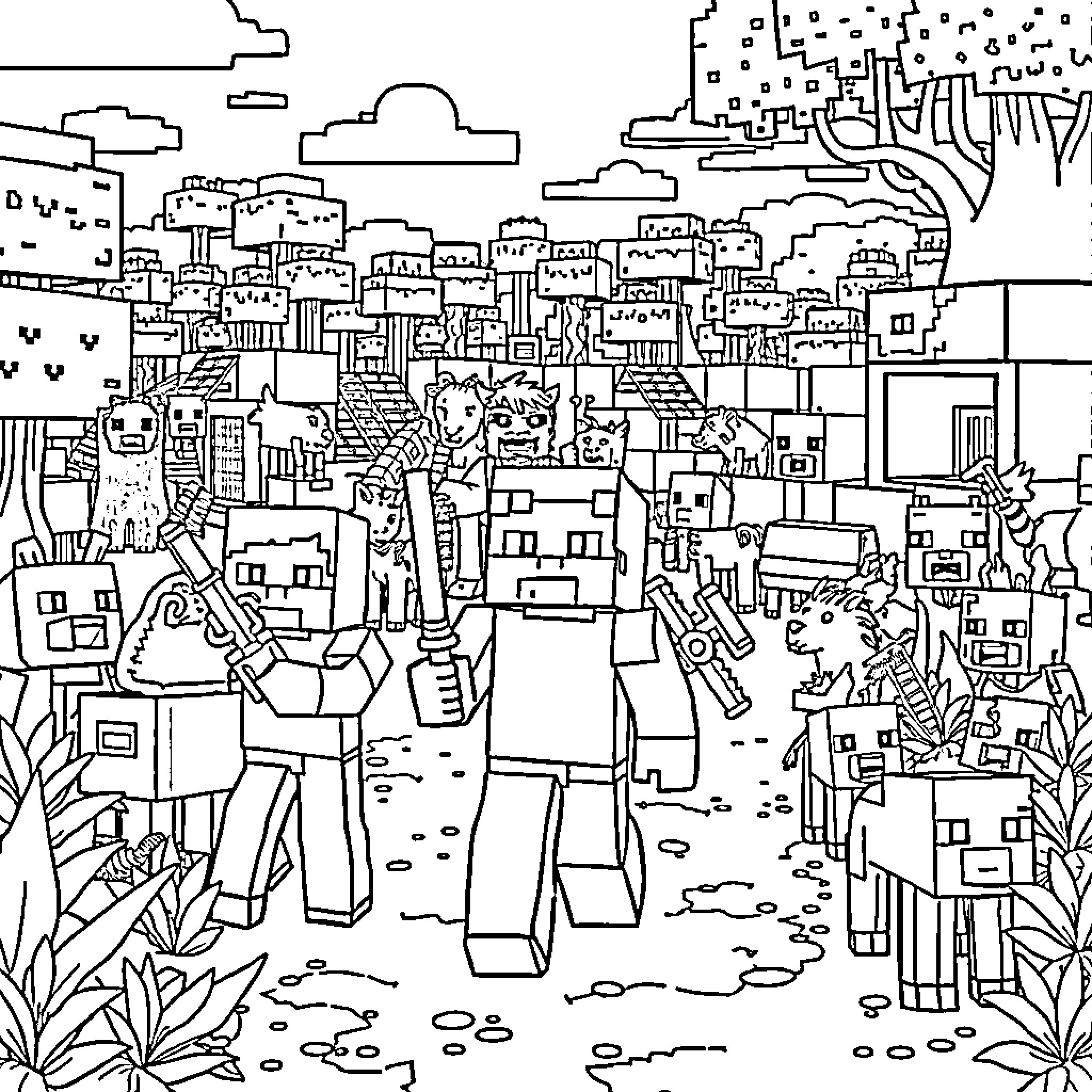Best Minecraft Player Coloring Pages (Free Printable PDF)