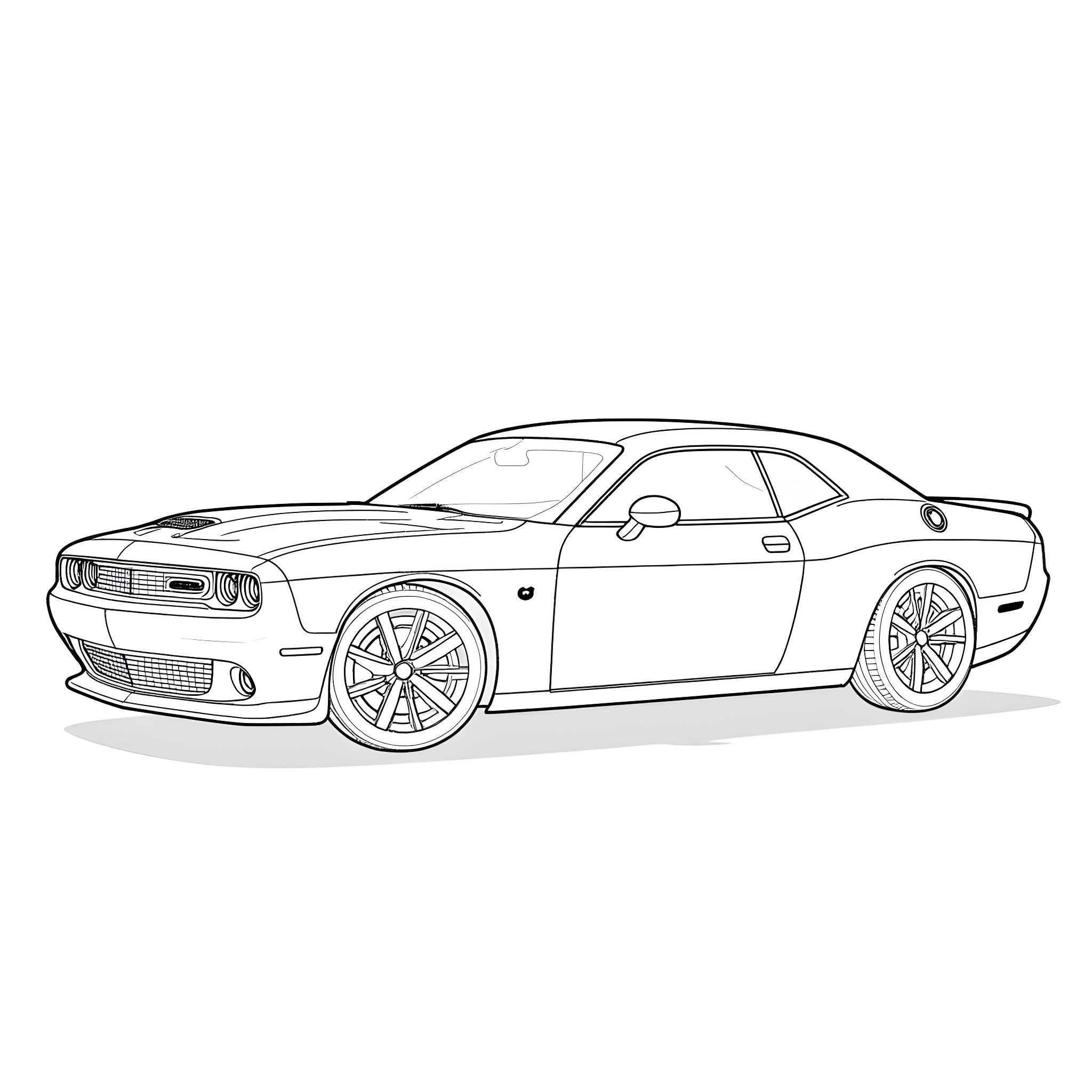 26 Best Dodge Challenger Coloring Pages (Free Printable PDFs)