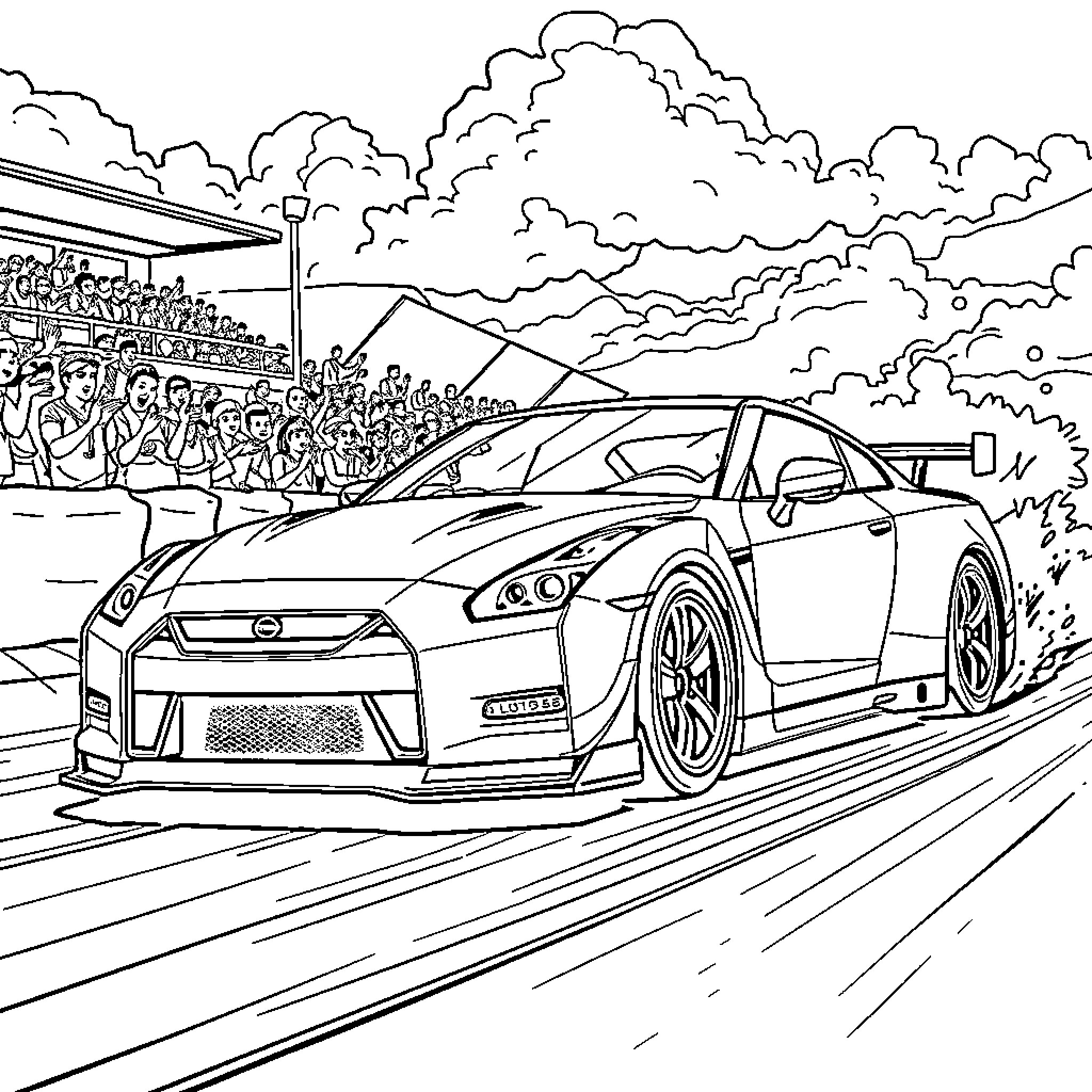 Best Nissan GTR Coloring Pages (Free Printable PDF)
