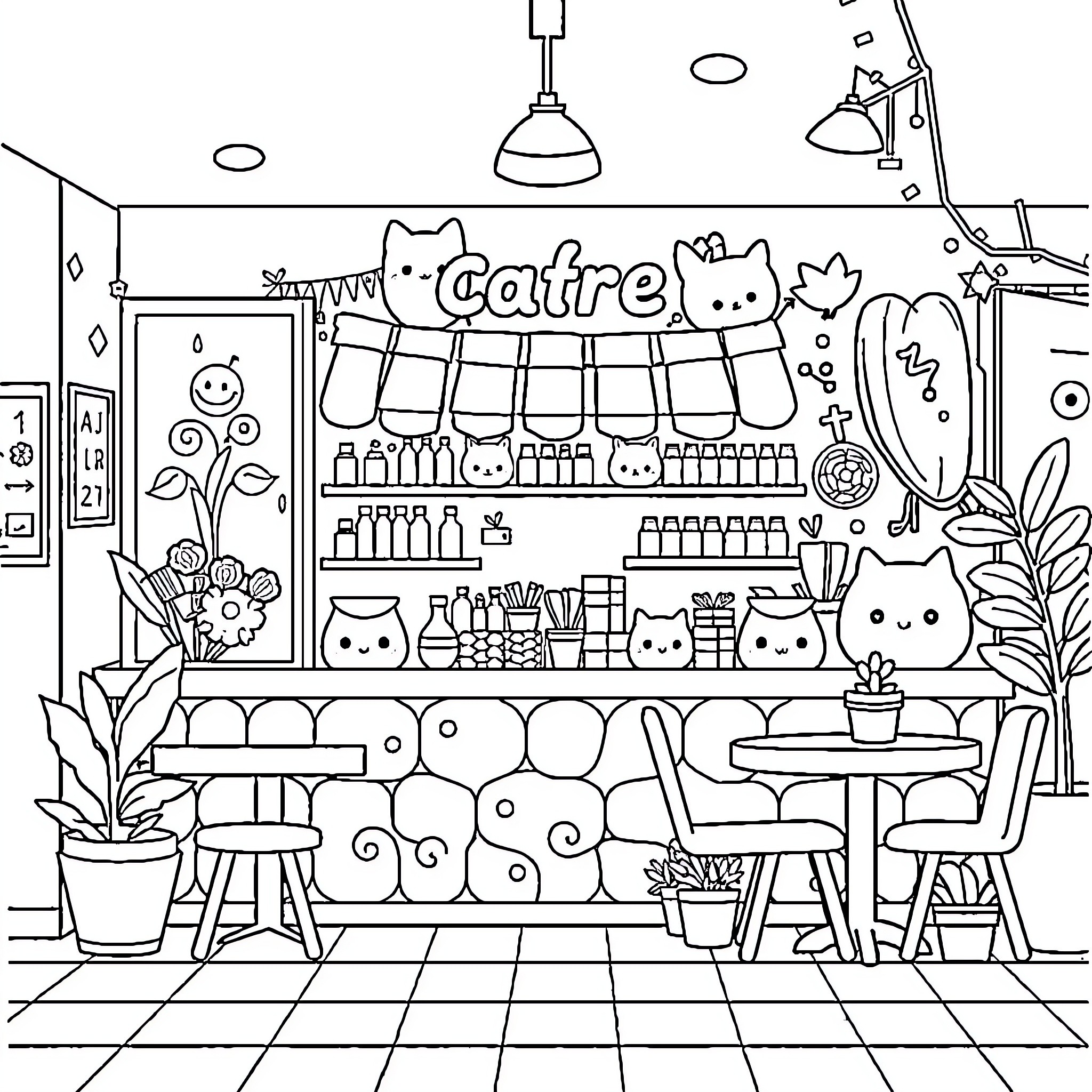 Best Cafe Coloring Pages (Free Printable PDF)