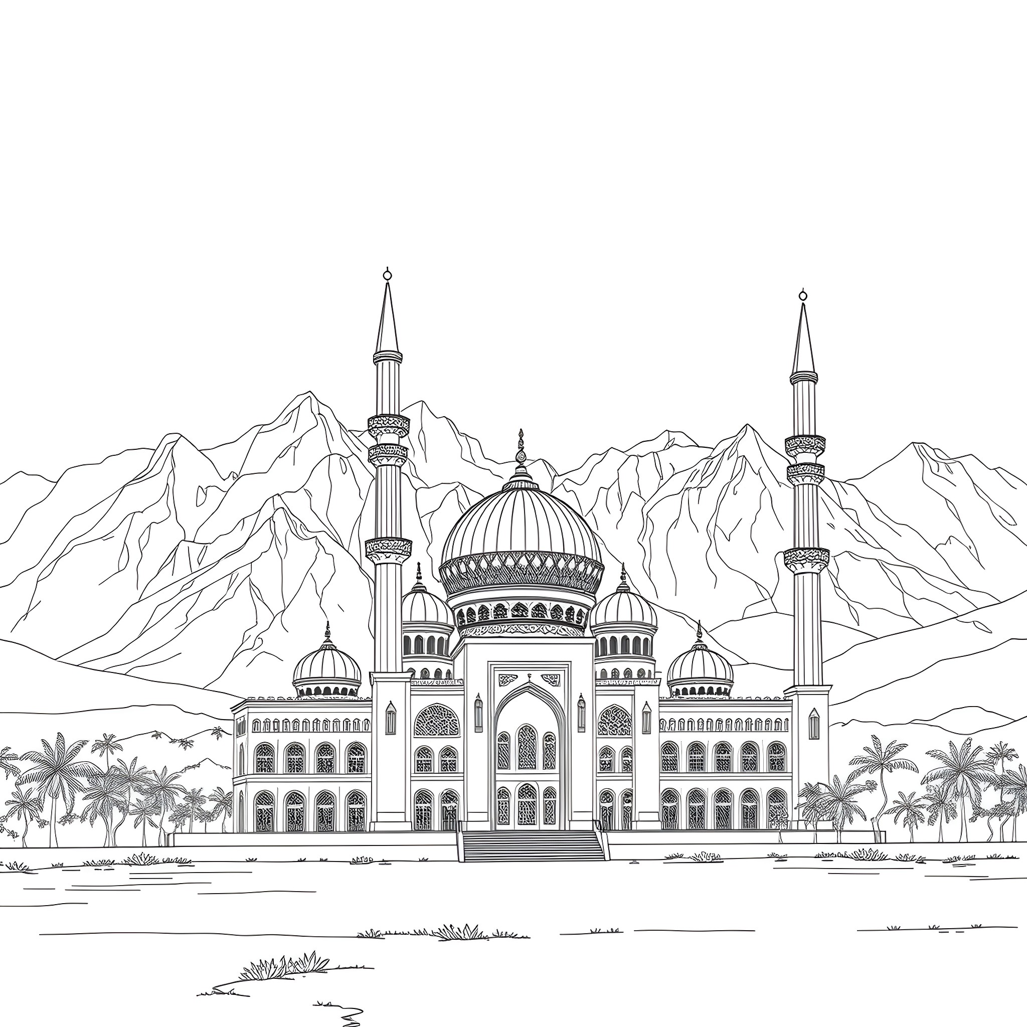 Best Mosque Coloring Pages (Free Printable PDF)