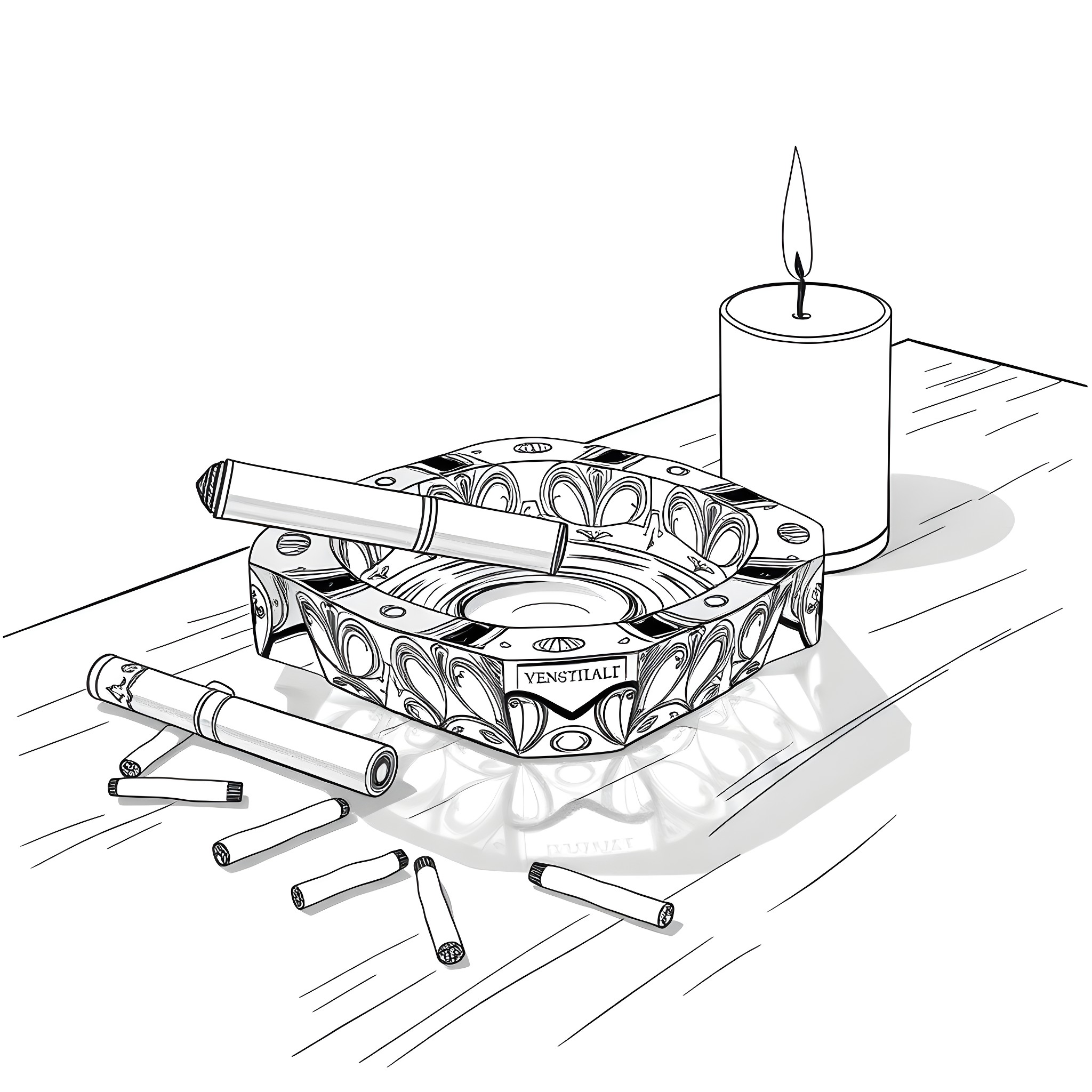 1 Best Ashtray Coloring Pages (Free Printable PDFs)