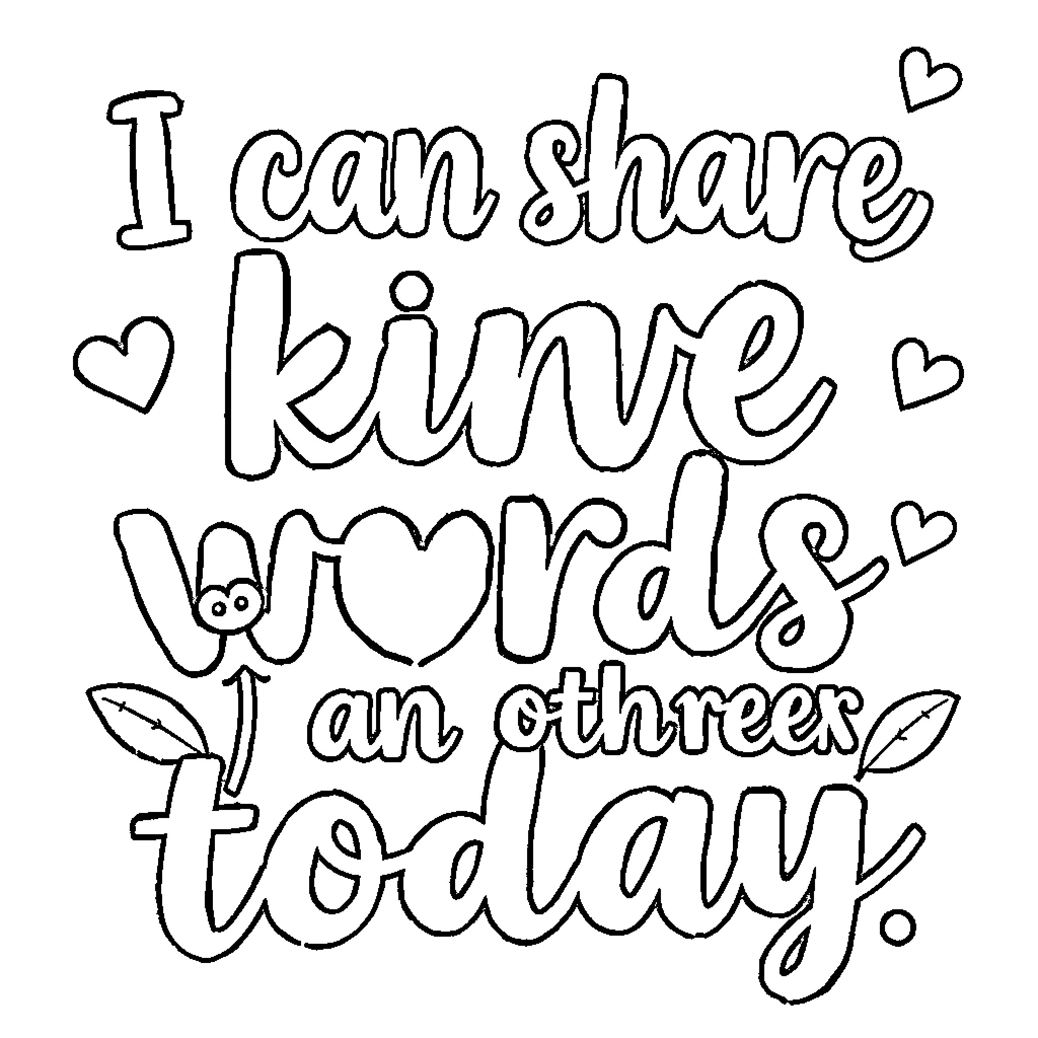 Best Words Coloring Pages (Free Printable PDF)