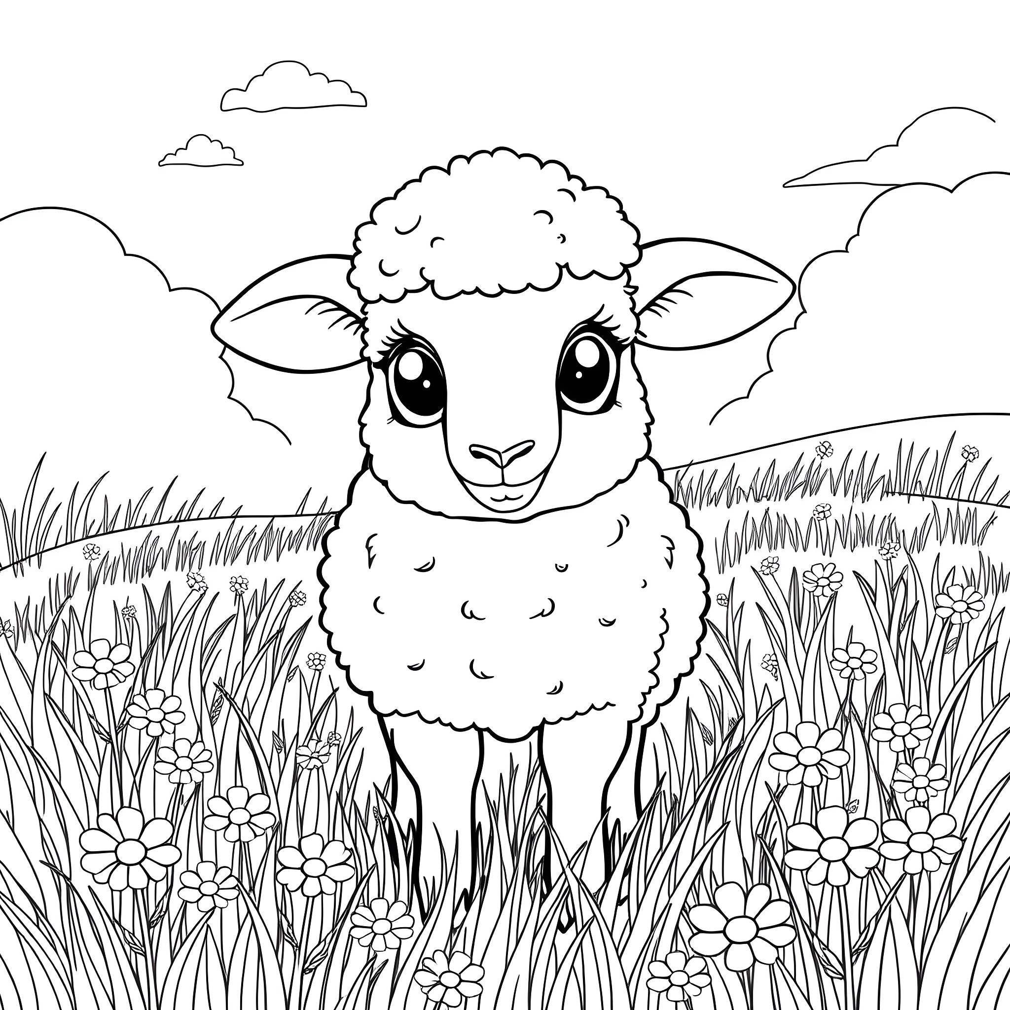 Best Sheep Coloring Pages (Free Printable PDF)