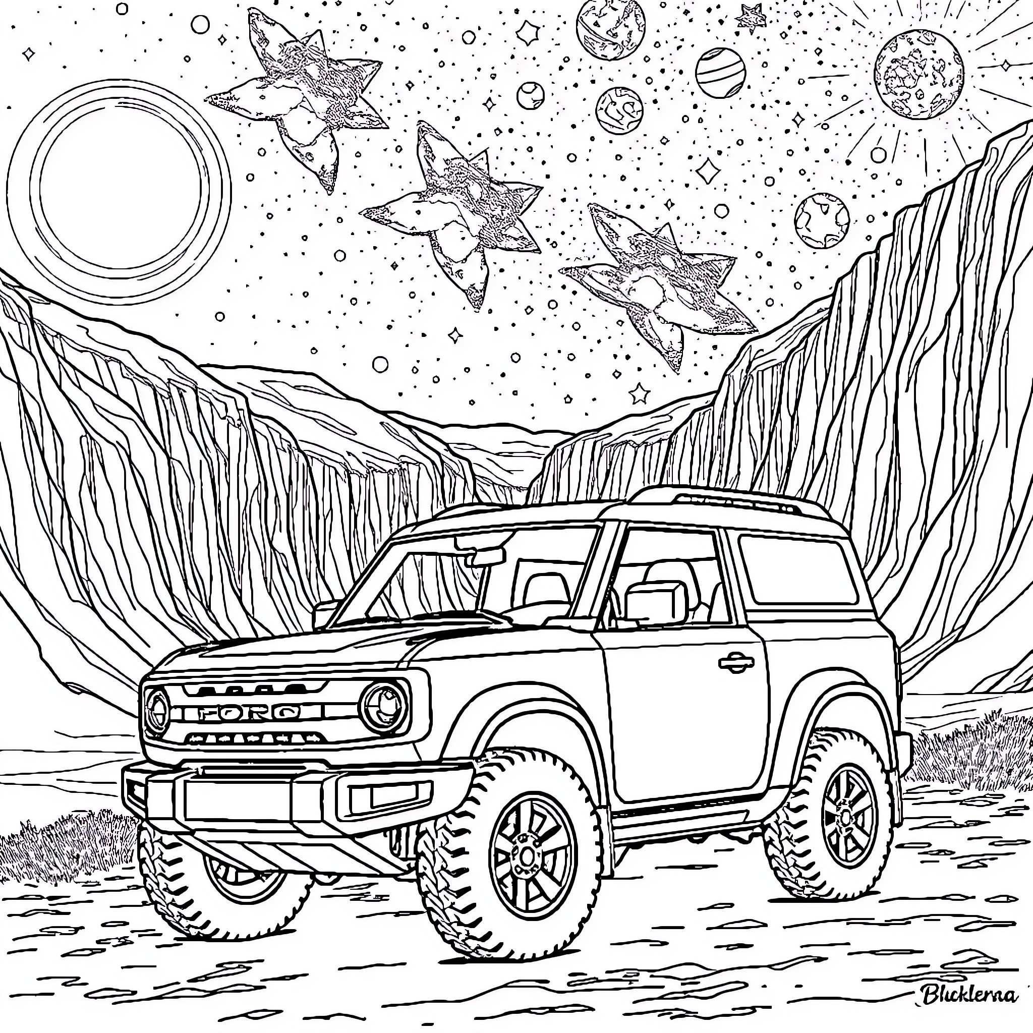 Best Ford Bronco Coloring Pages (Free Printable PDF)